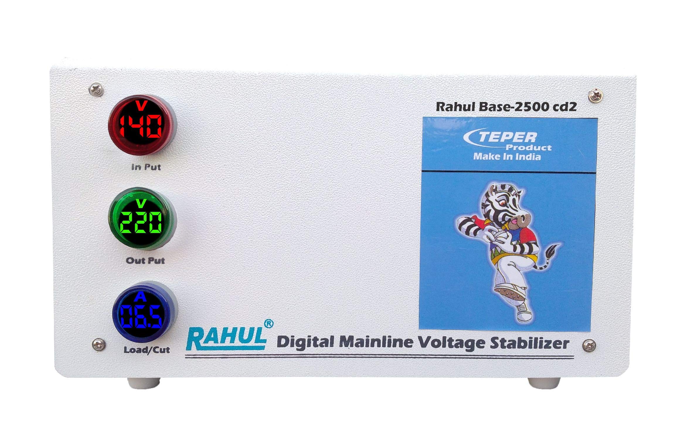 Buy Rahul Base-2500 cd2.5 Kva/10 Amp,140-280 Volt,3 Booster,Use a ...