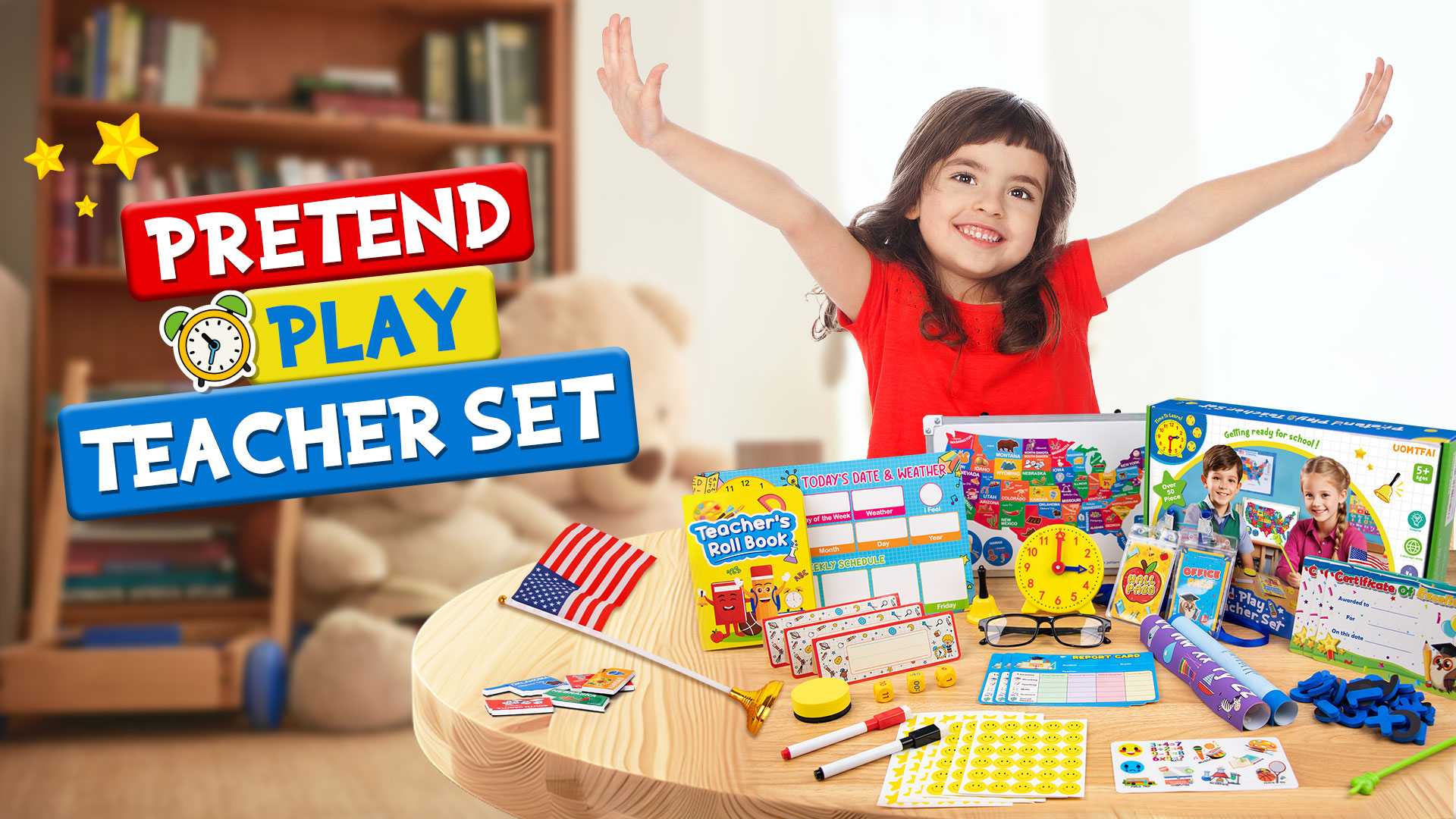 Play Teacher Set For Girls Pretend Play Teacher Set, Kids Pretend ...