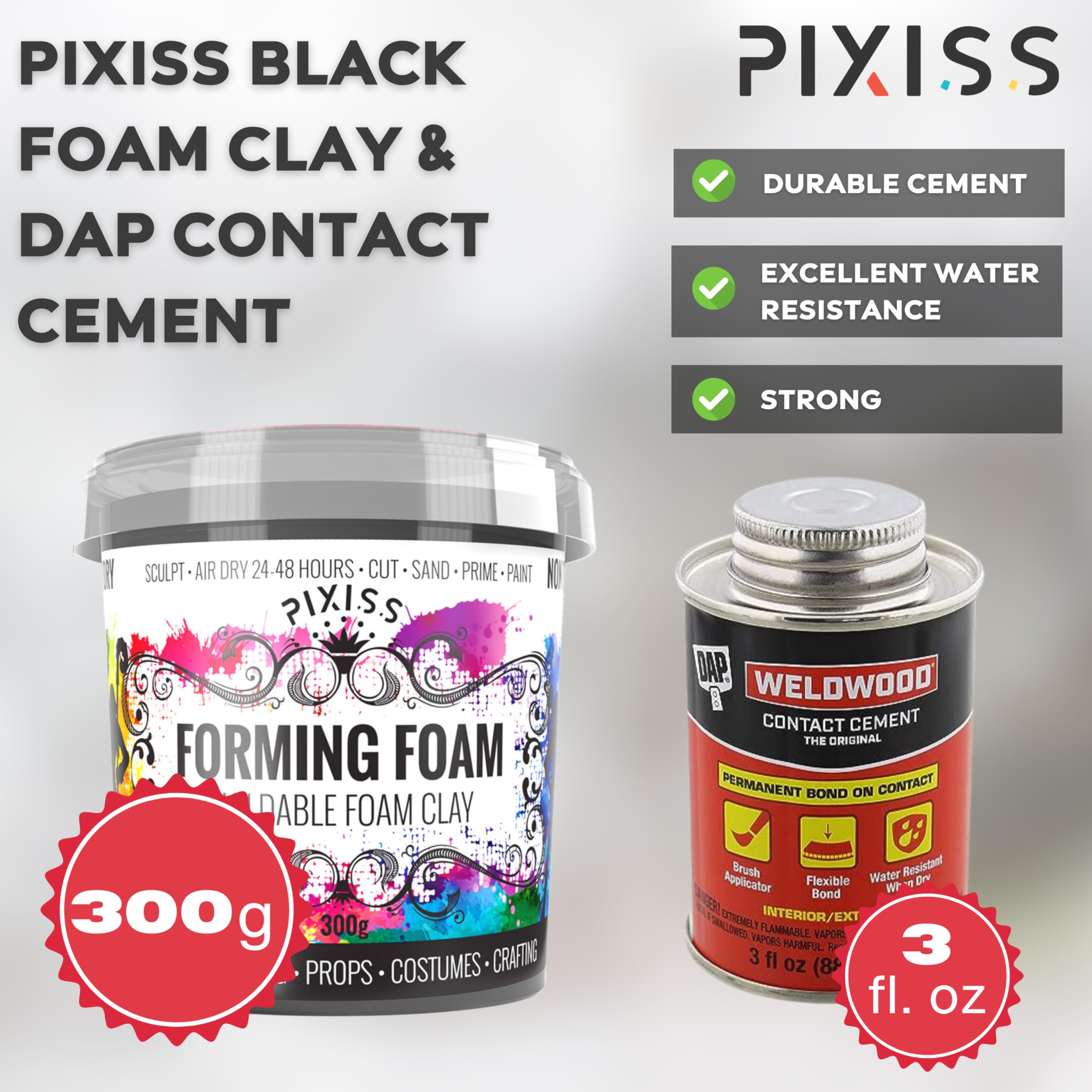 Rubber Cement Pixiss Moldable Cosplay Foam Clay EVA Foam Roll And ...