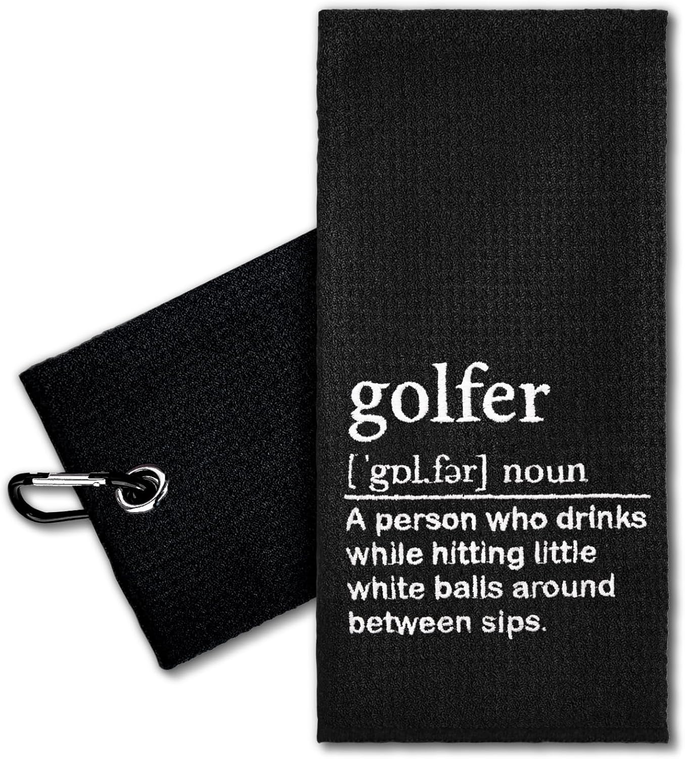 Amazon.com: ERHACHAIJIA Golfer Definition Embroidered Golf Towel with ...