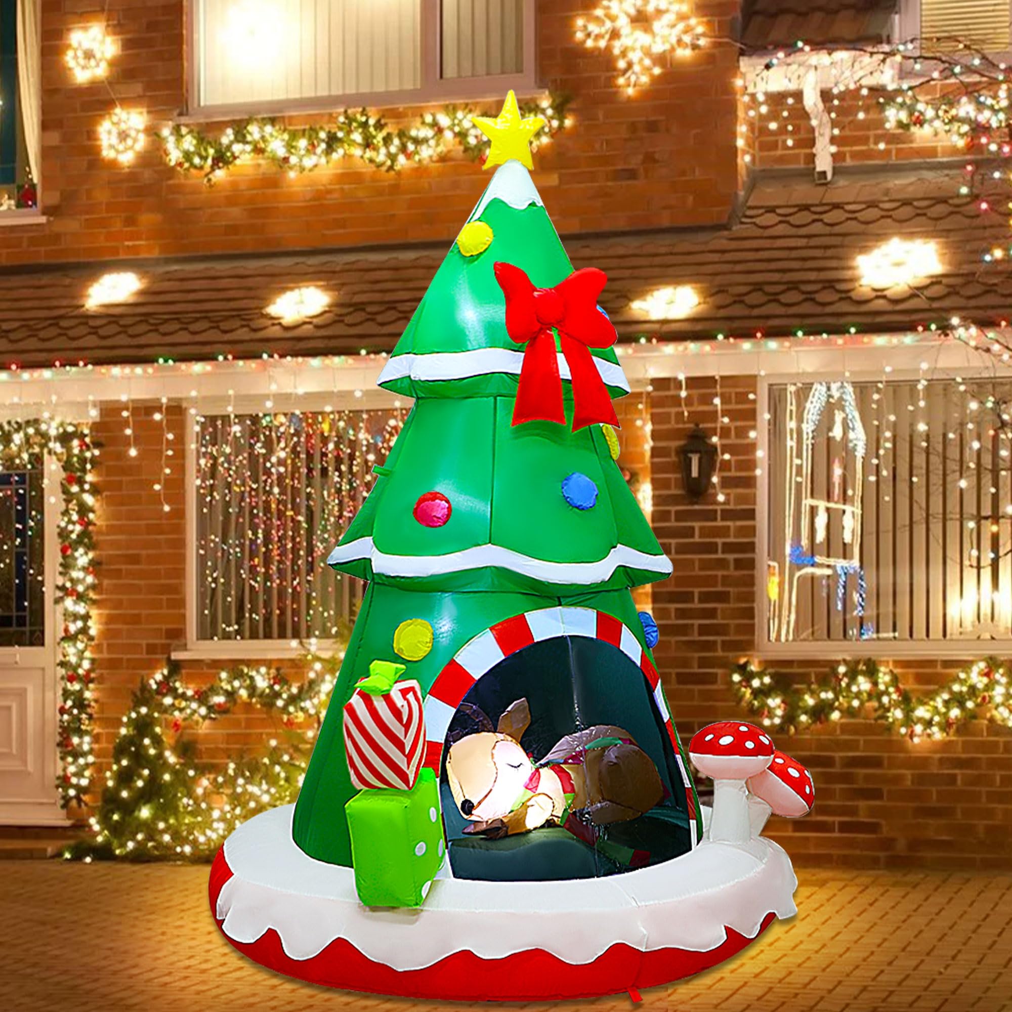 Snapklik.com : Christmas Inflatable Decoration, Light Up Xmas ...