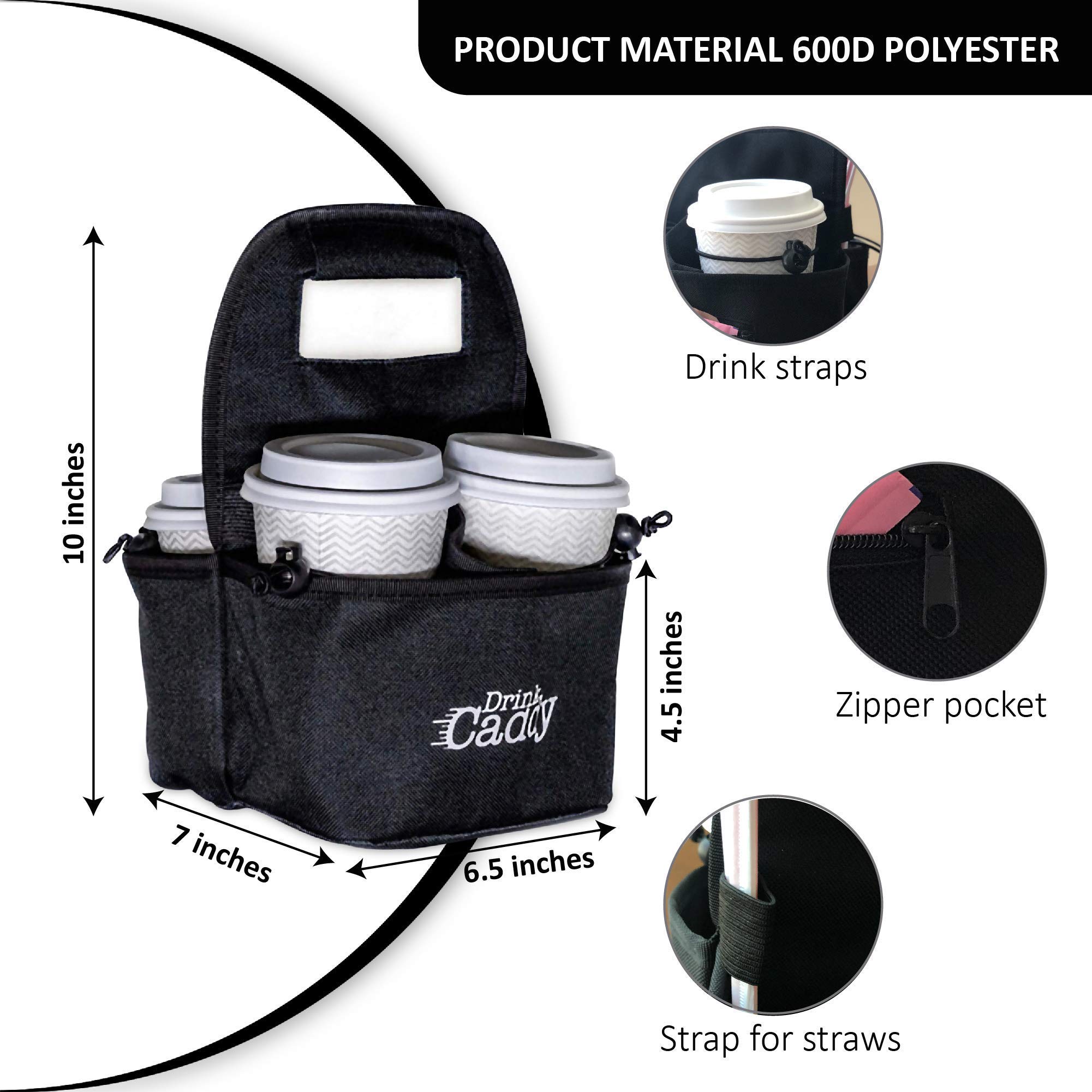 Snapklik.com : Drink Caddy Portable Drink Carrier And Reusable Coffee ...