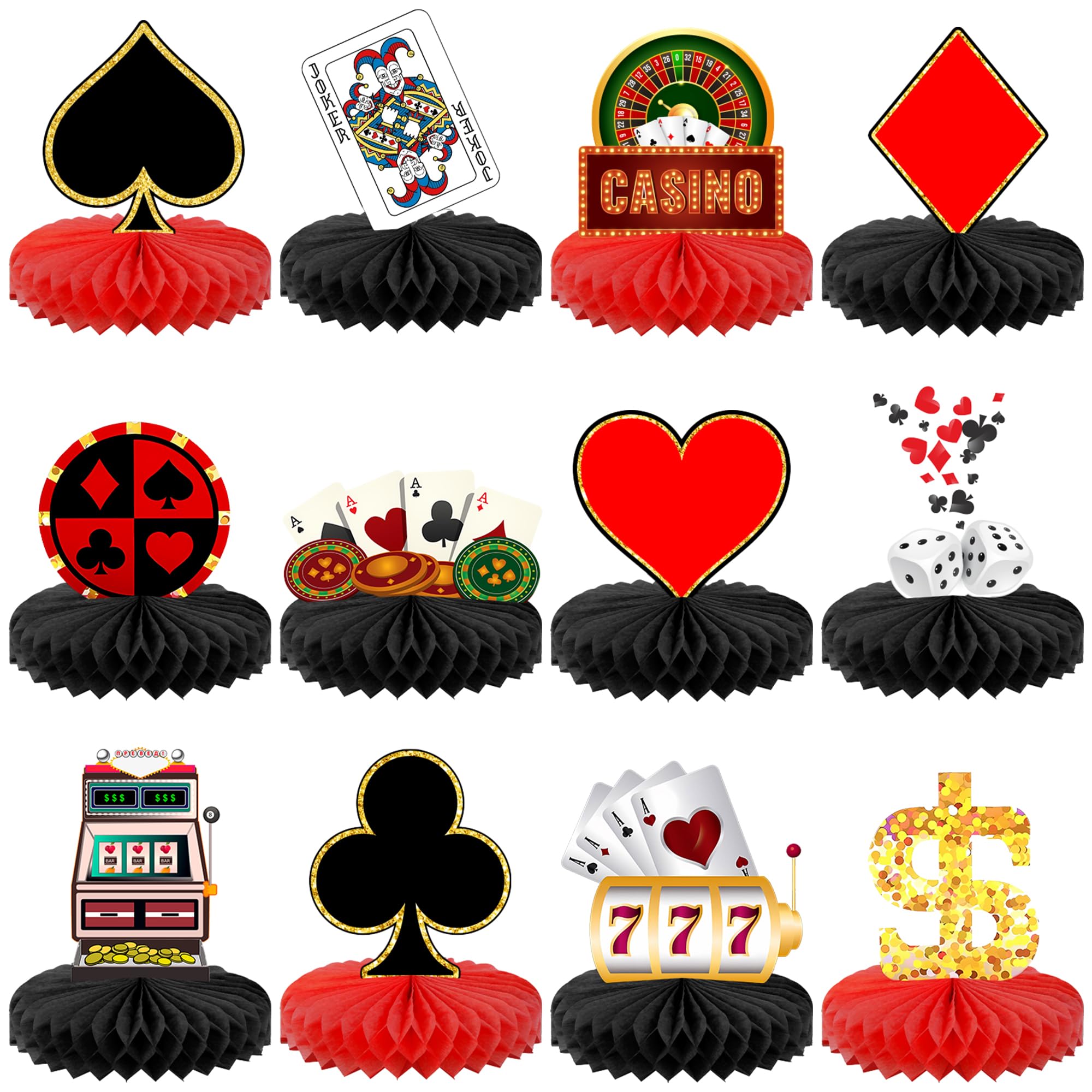 Amazon.com: KatchOn, Clubs and Spades Honeycomb Centerpieces - Pack of ...