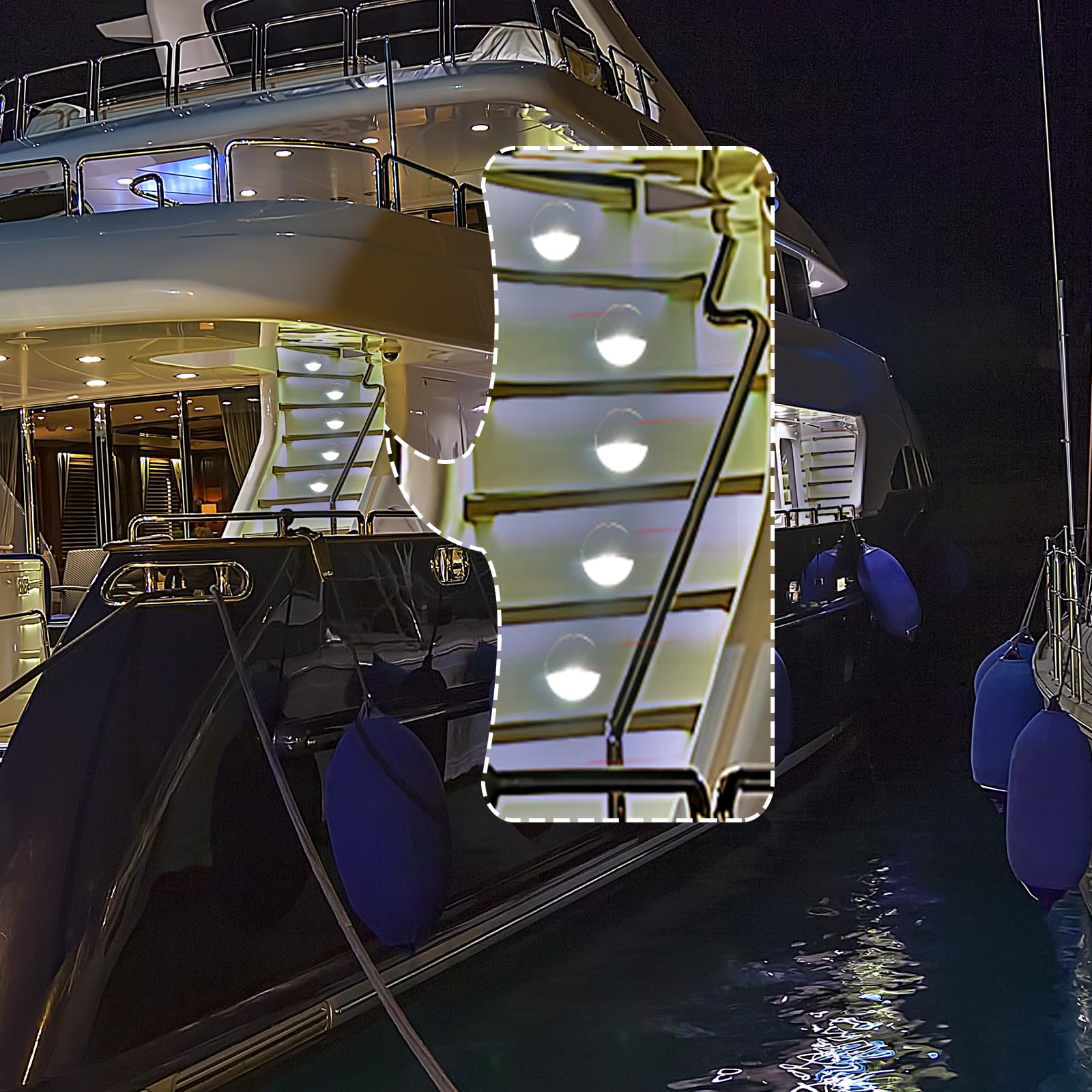 Marine LED Cabin Lights 4x Marine Boat LED Courtesy Lights Cabin Deck ...