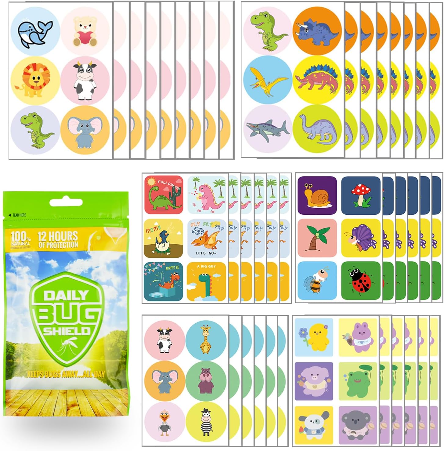 Amazon.com: 360 Pack Mosquito Repellent Patches Stickers for Kids Adult ...