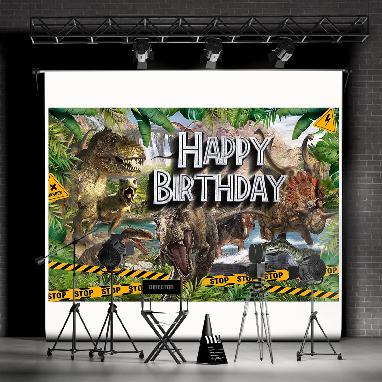 Snapklik.com : 5x3ft Dinosaur Theme Backdrop, Happy Birthday Dinosaur ...