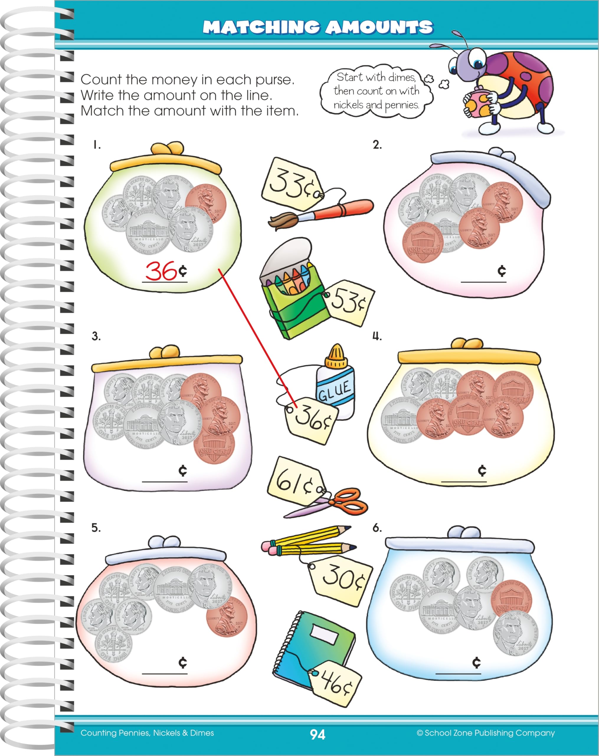 Snapklik.com : Big Math 1-2 Workbook: 320 Spiral-Bound Pages, 1st Grade, 2nd Grade, Elementary ...