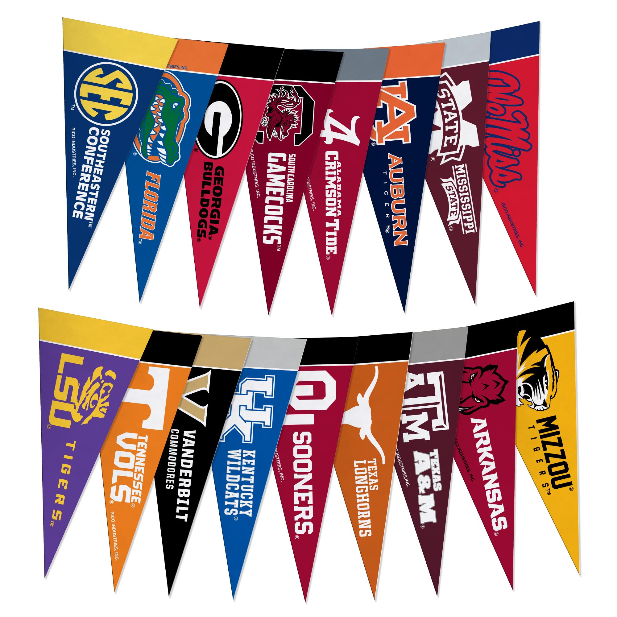 Amazon.com: Rico Industries NCAA SEC Complete 4" x 9" Felt Mini Pennant ...