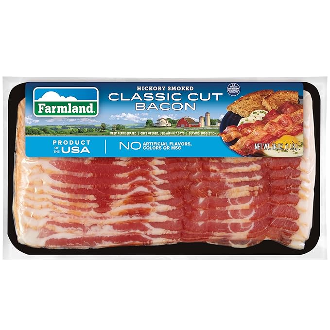 Amazon.com: Farmland Hickory Smoked Bacon, 16 oz : Grocery & Gourmet Food