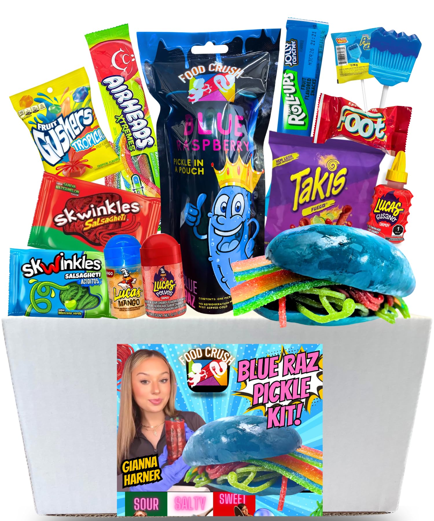 Blue Raspberry Pickle Kit Gift Box With Freeze Dried Candy | Desertcart ...
