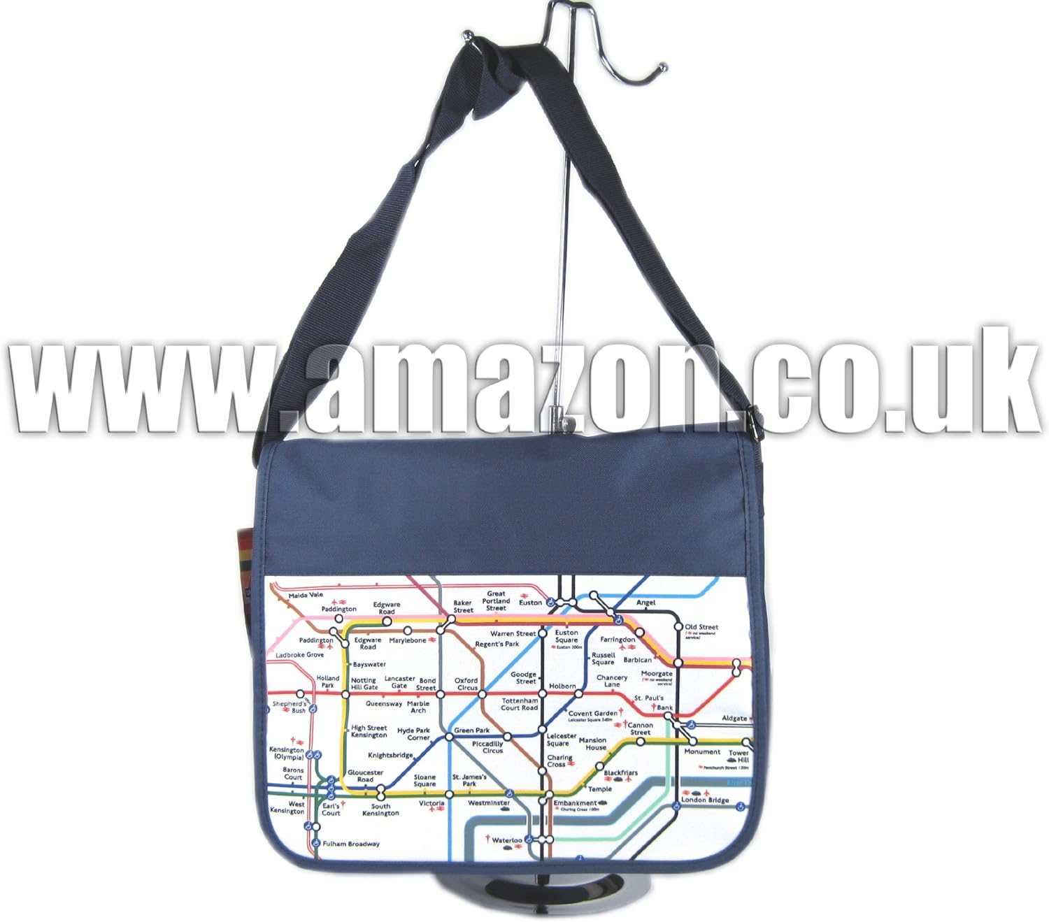 Shoulder Bag - Underground Map, A Messenger Bag with Tube Map Print ...