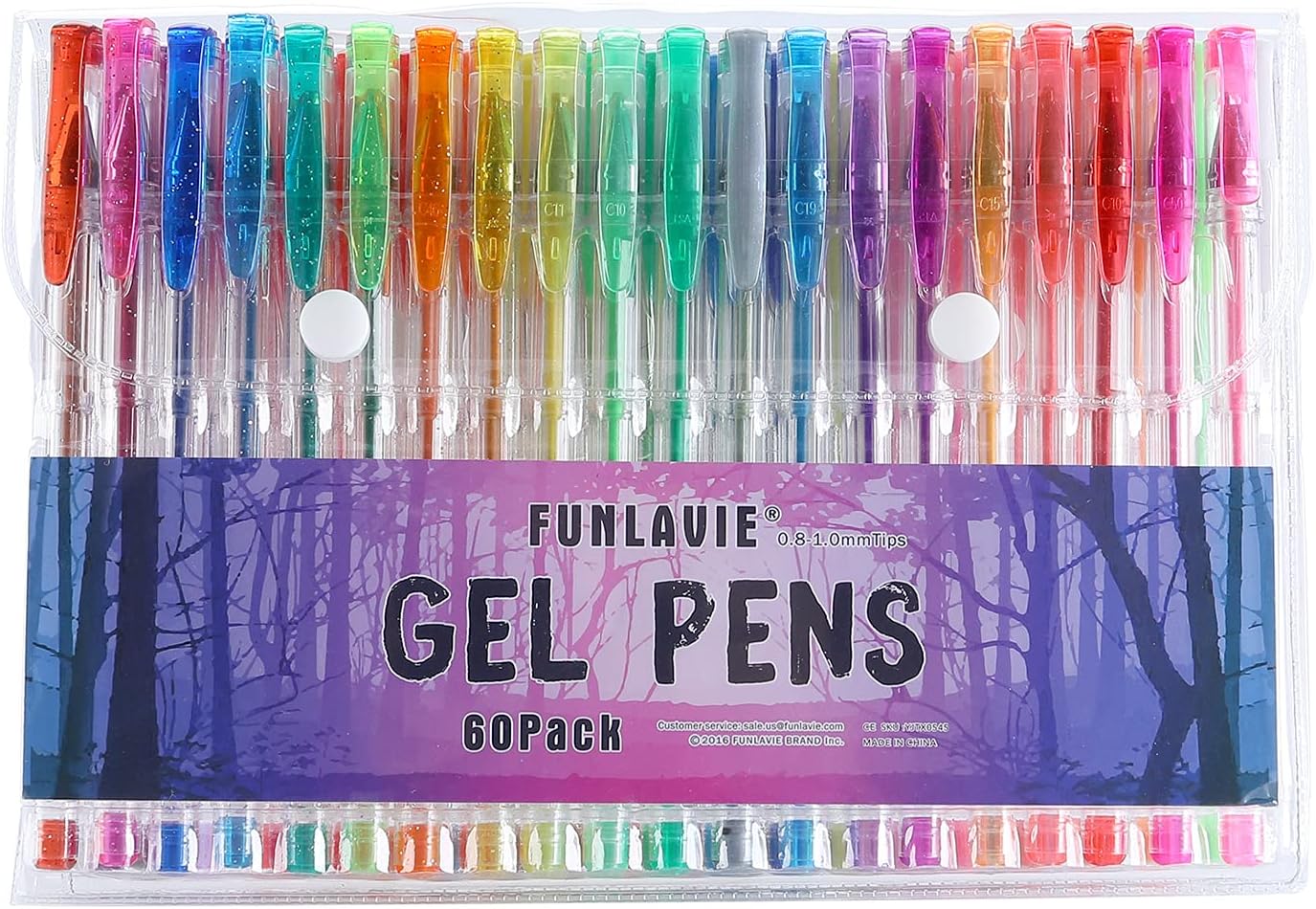 Amazon.com : FUN LAVIE Gel Pens 60 Colors Set Art Drawing Marker Pen ...