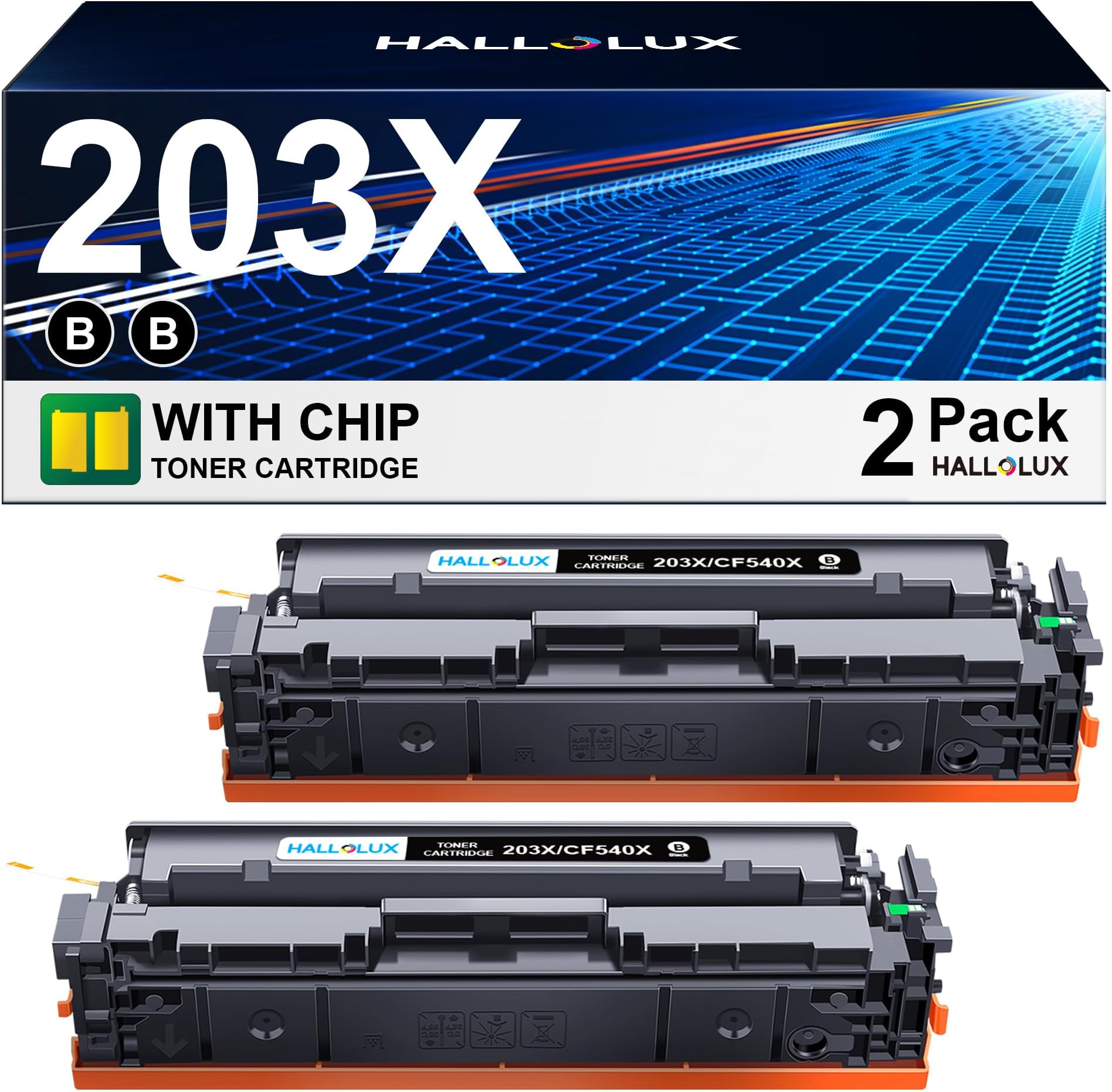 HP CF540A 203A Original LaserJet Toner Cartridge, Black, Single Pack ...