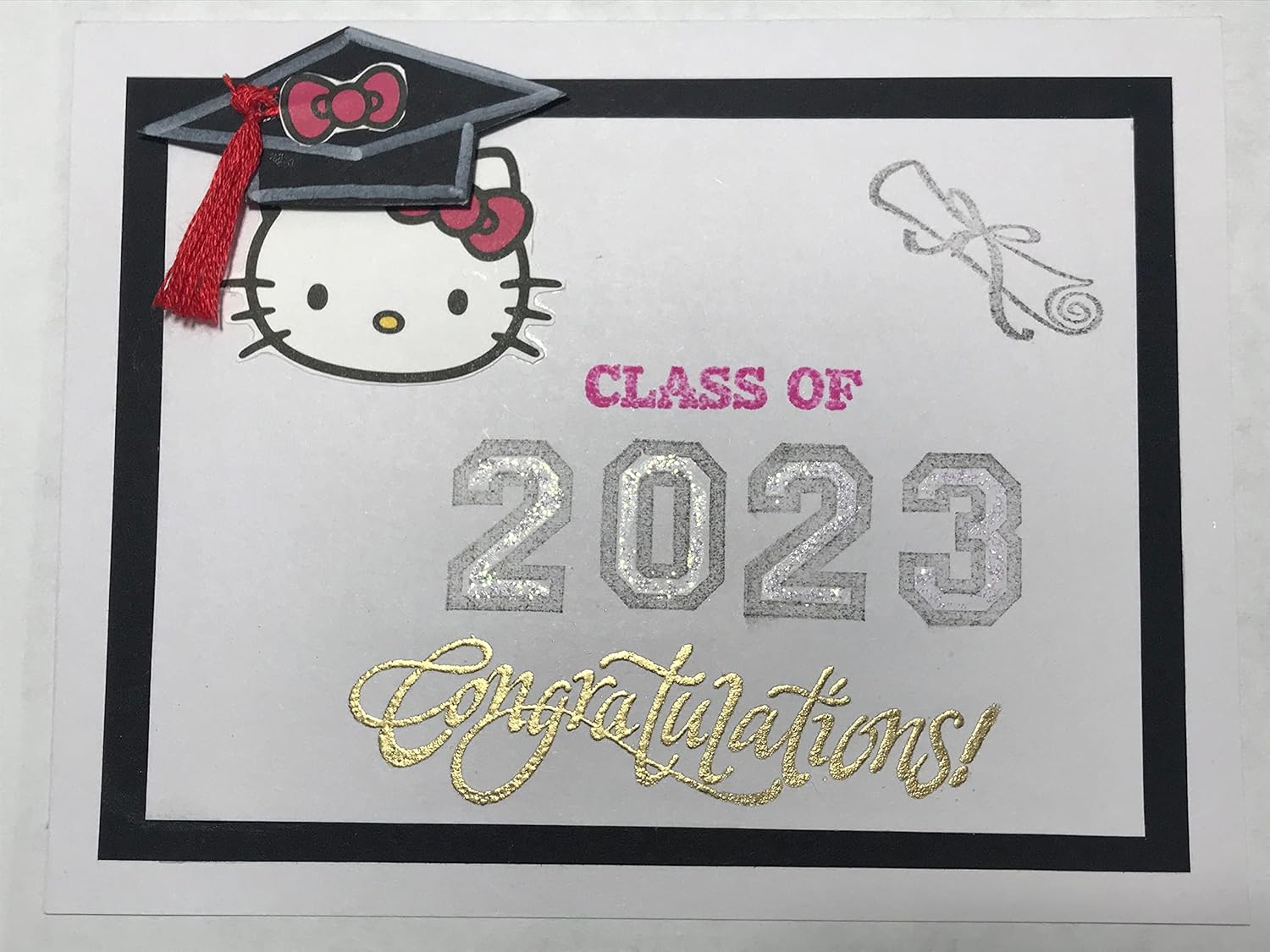 Hello Kitty Graduation Card