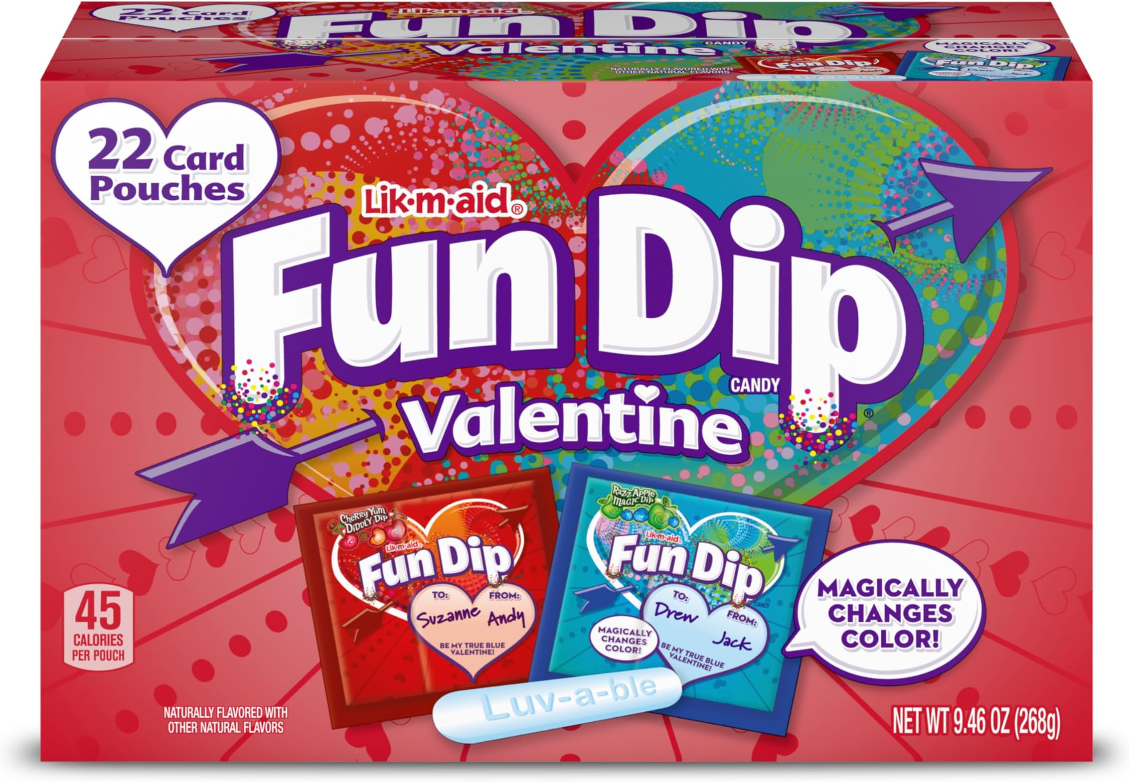 Amazon.com : Wonka Fun Dip Valentine Card & Candy Kit 22 Count ...