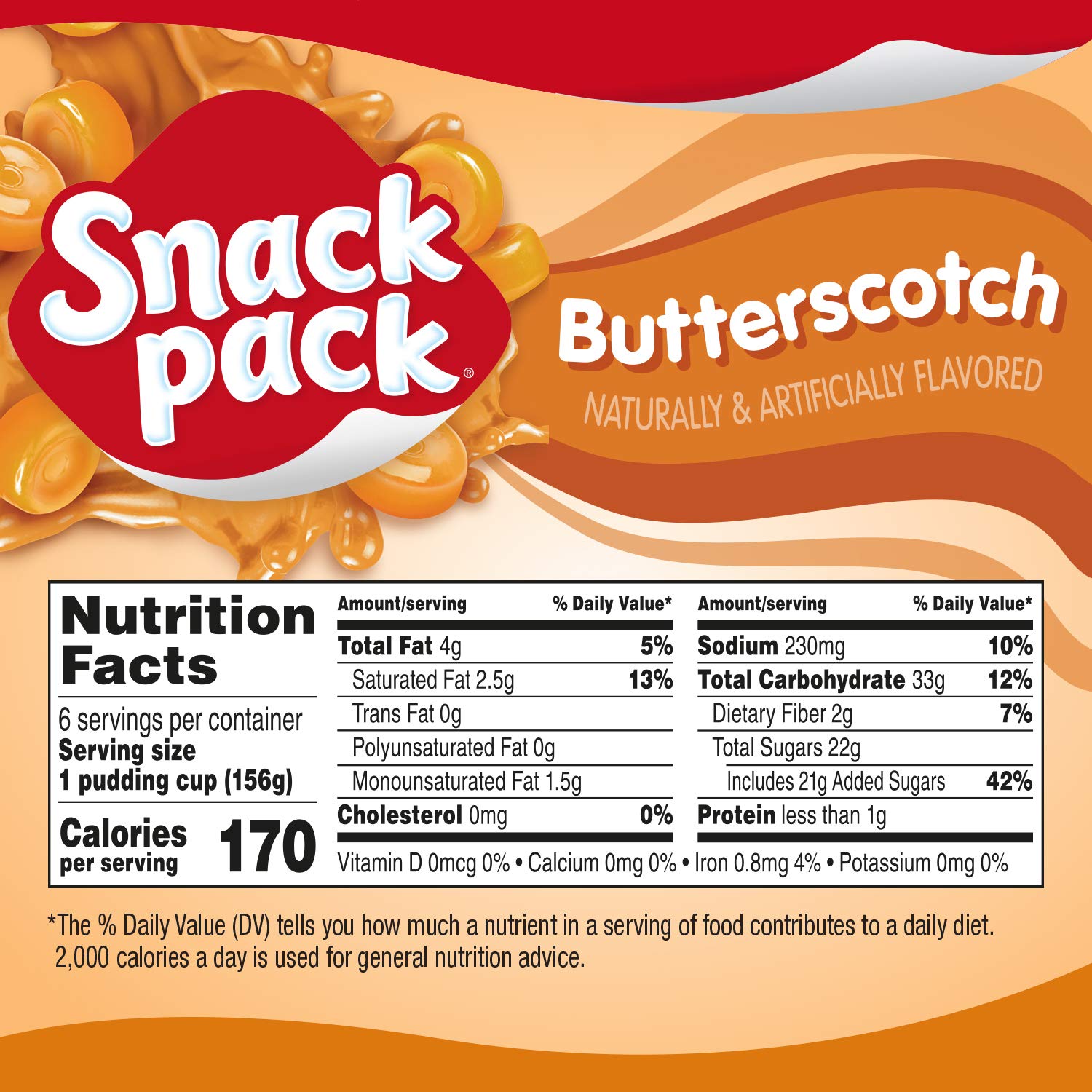 Snack Pack Pudding Butterscotch