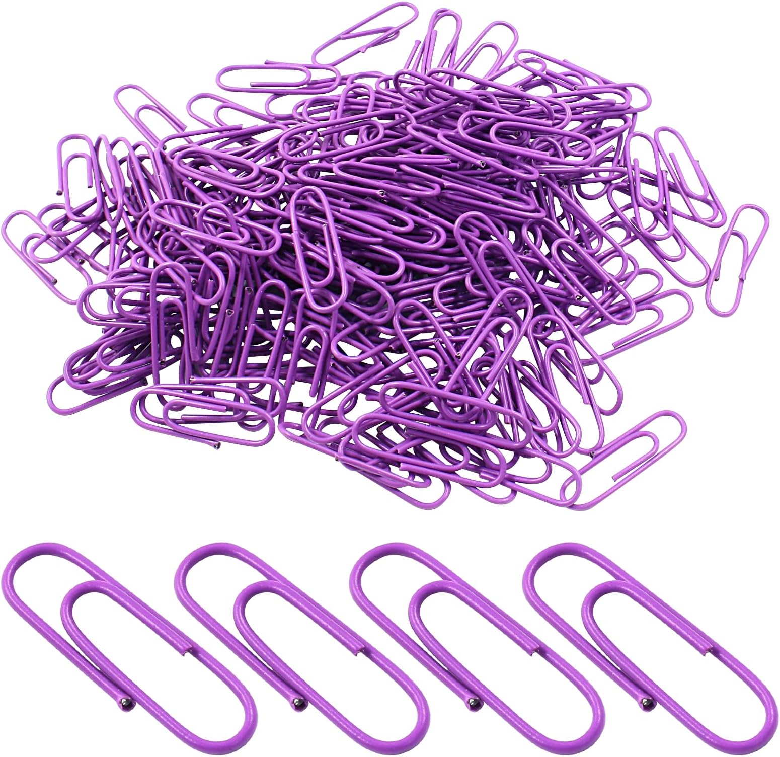 Amazon.com : Hitefu 200 Pack Purple Paper Clips - 1.1" (28mm) Colored ...