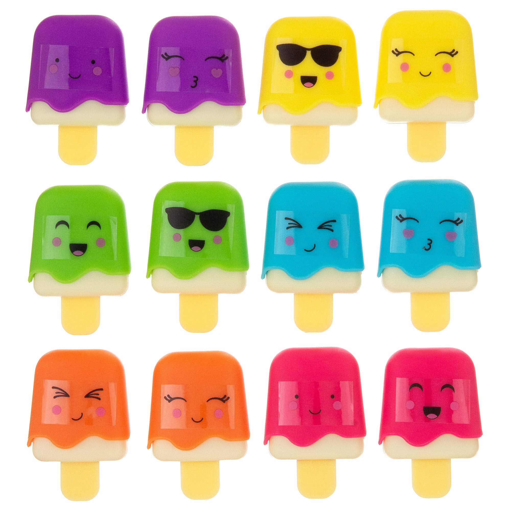Buy Expressions Girls Mini Popsicle Kids Lip Gloss Set, 12-Piece Mini ...