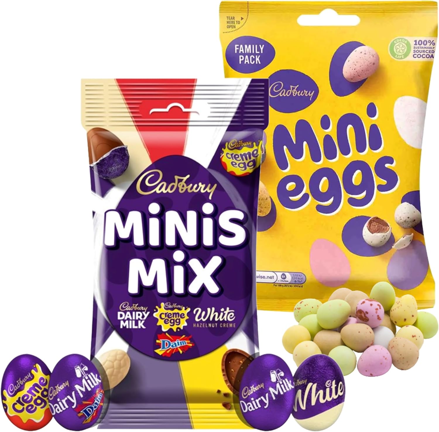 Easter Mini Eggs Chocolate Bulk - Solid Milk Chocolate Mini Eggs in a ...