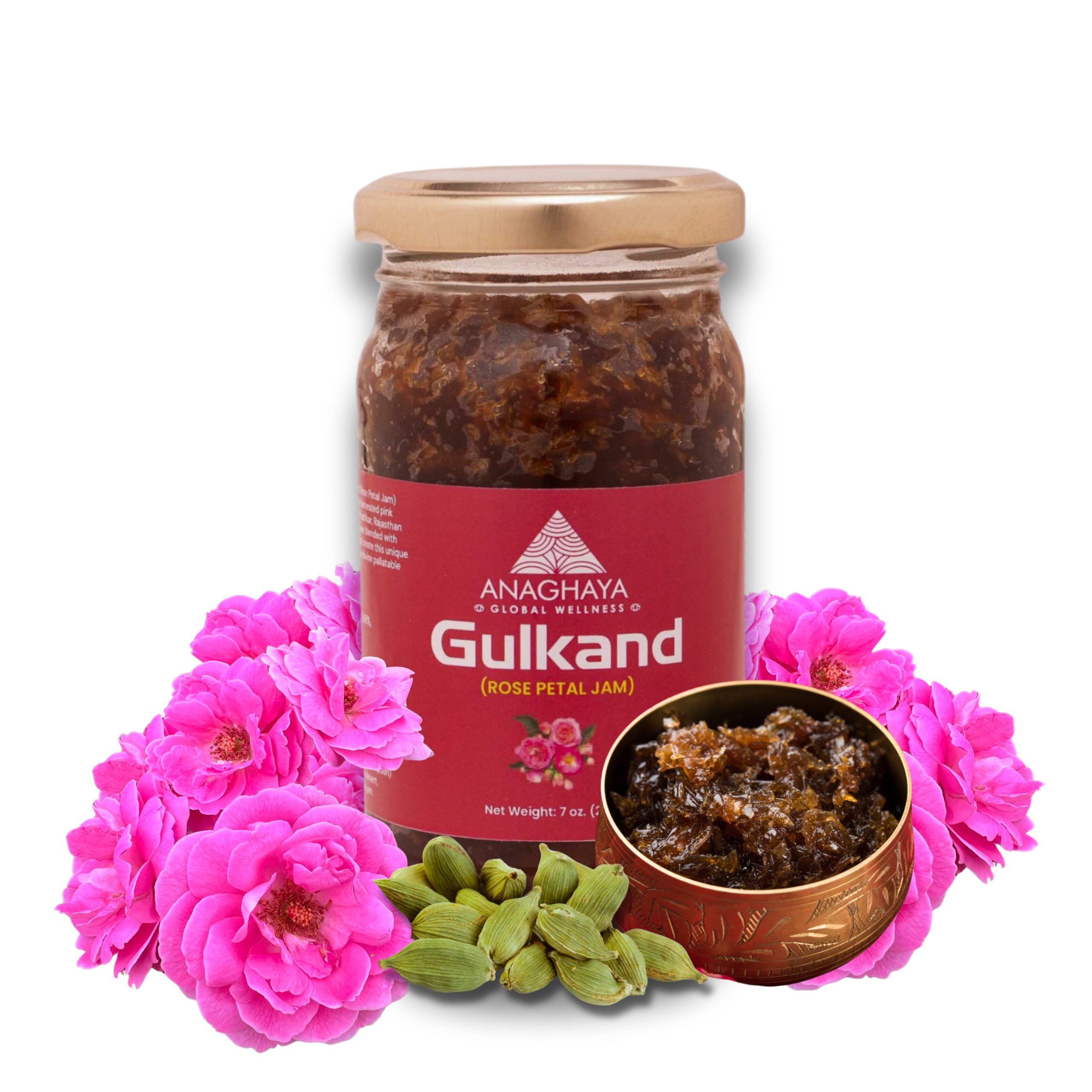 Amazon.com: Anaghaya Rose Petal Jam - Gulkand, 7 oz | Natural Ayurvedic ...