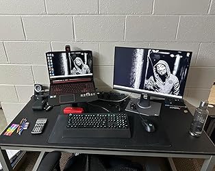 SHW Home Office Computer Desk, Black, 48-Inch (121 cm W x 60 cm D ...