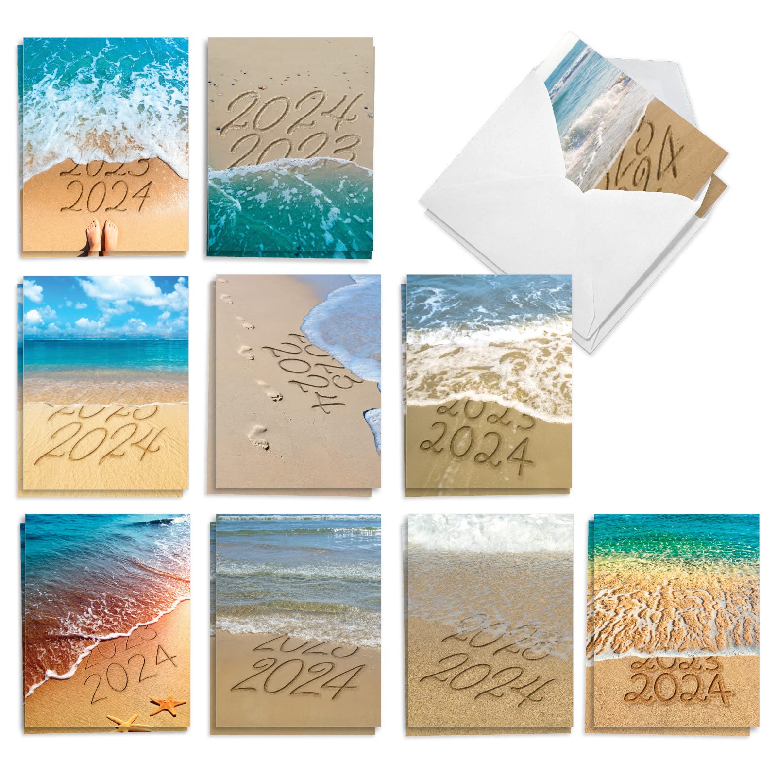 Amazon.com : The Best Card Company - 20 Assorted New Year Notecards ...