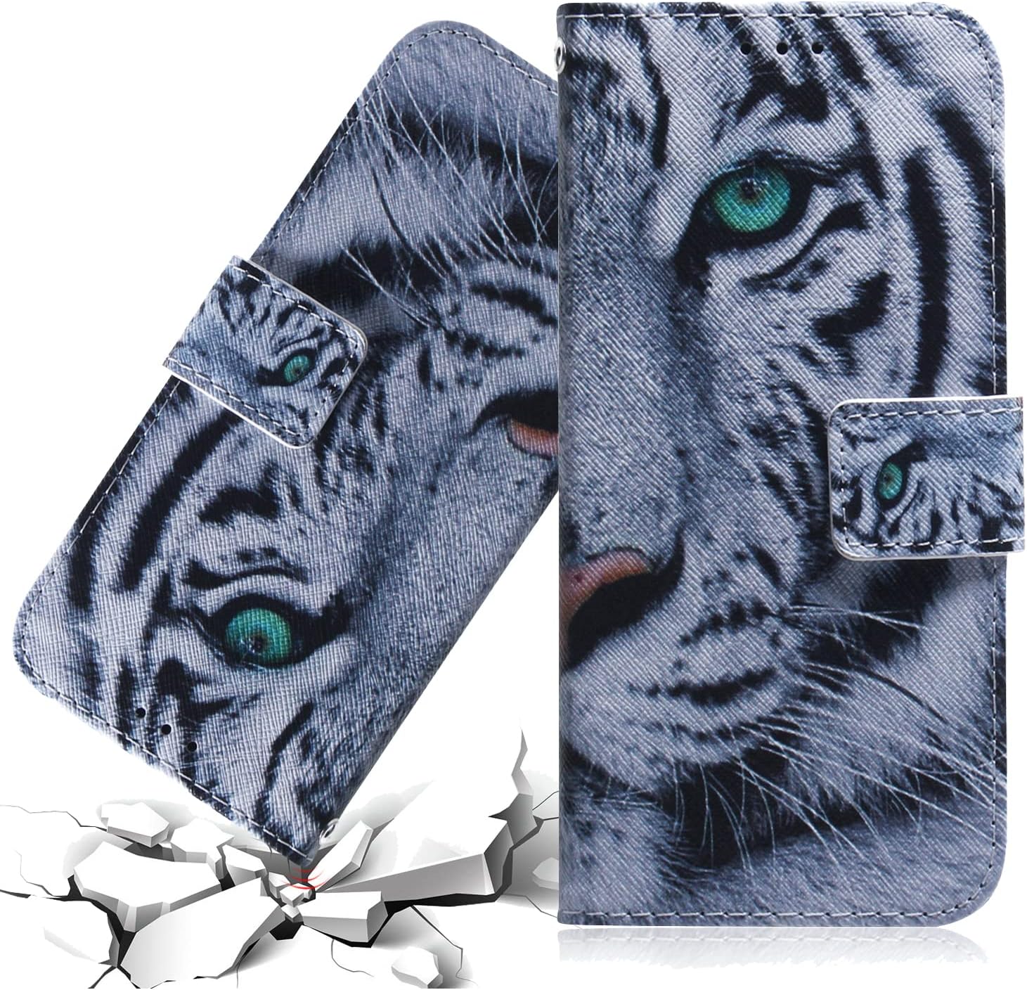 QIWEIQING Compatible with Xiaomi Redmi Note 8T Case, Flip Leather ...