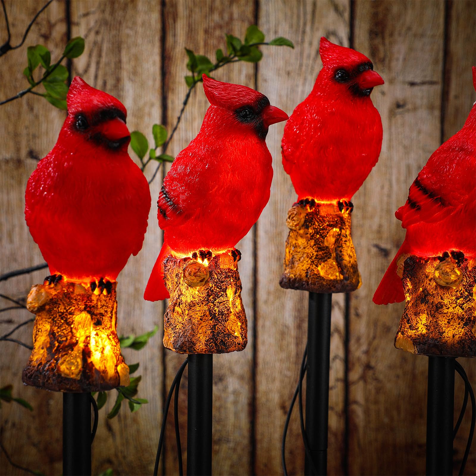Cardinal Solar Outdoor Lights Cardinal Wind Chimes, Cardinal Bird Wind