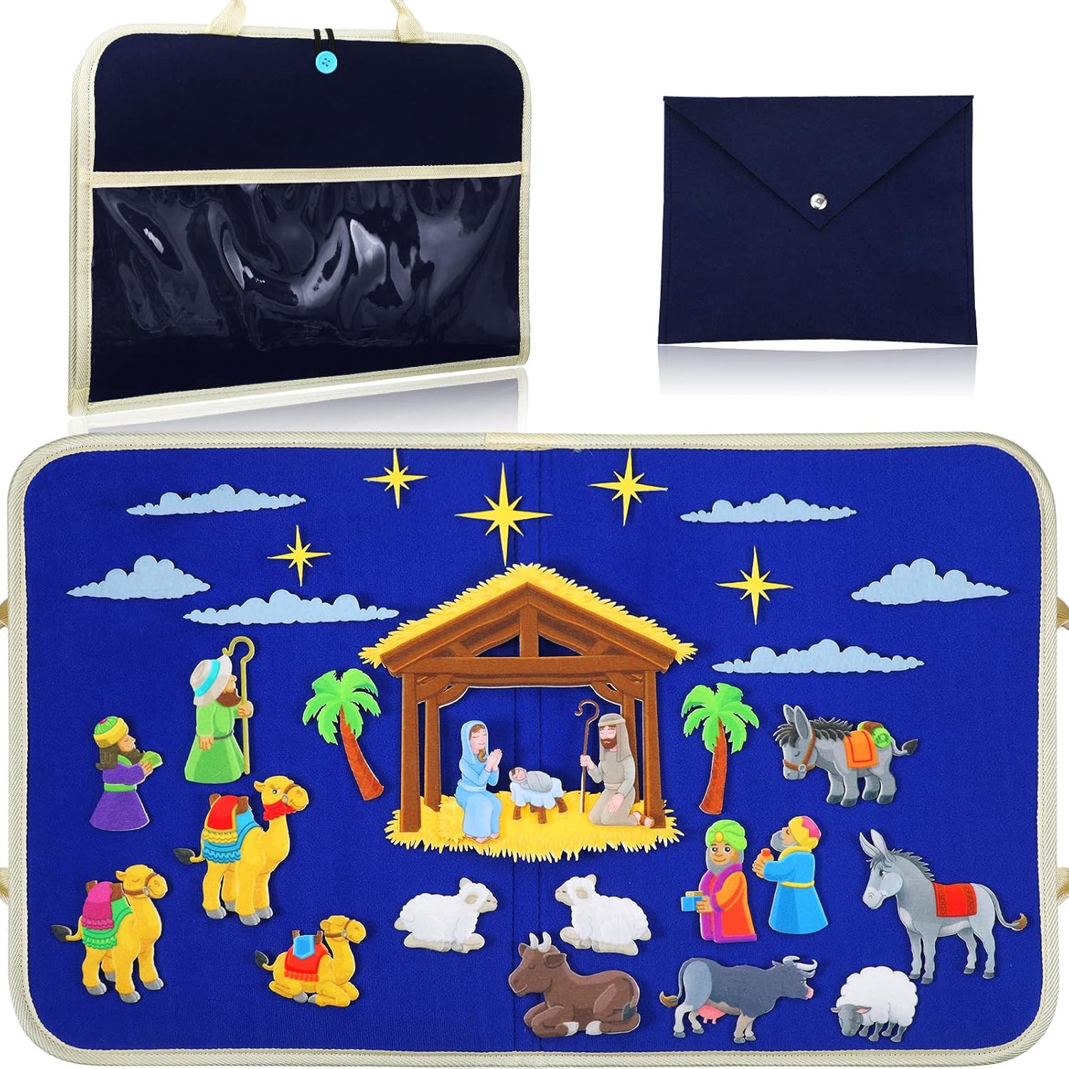 Buy Nativity Bible Felt Board Jesus Birth Felt Story Board Set Felt Board Stories For Preschool