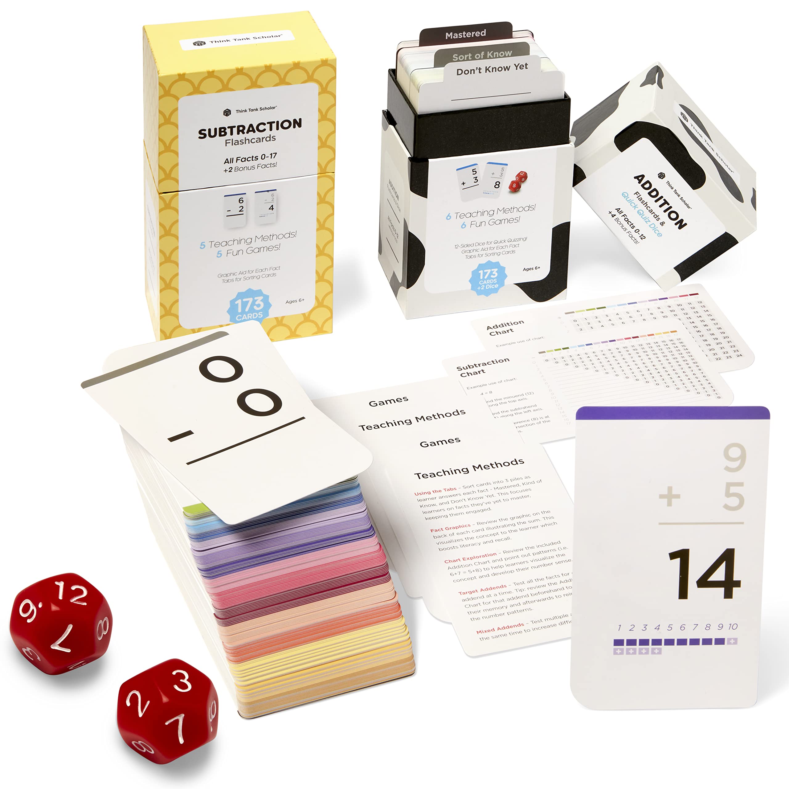 Buy Think Tank Scholar 346 Addition and Subtraction Flash Cards Set - 2 ...