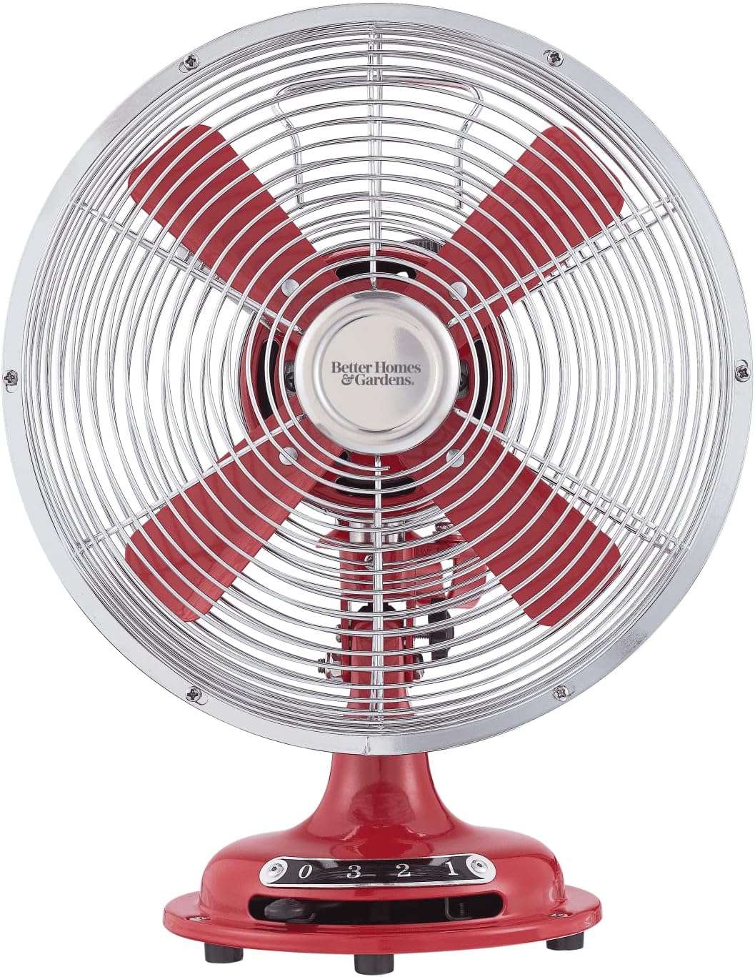 Amazon.com: Better Homes & Gardens Retro Table Fan, 3-Speed Metal ...