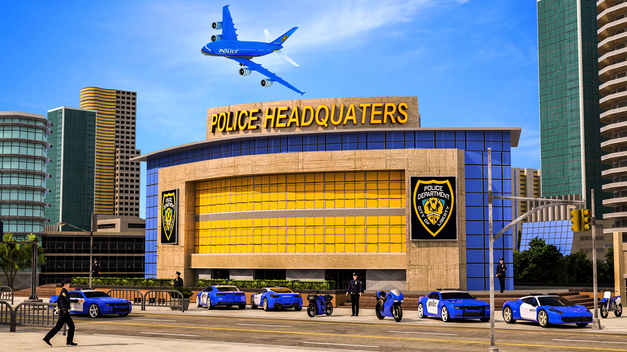 Police Car Plane Transporter: Real Crime Simulator Gangster Shooting ...