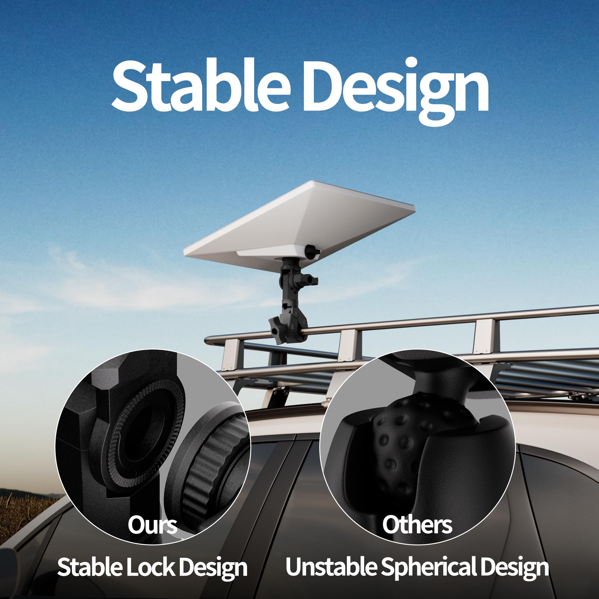 Snapklik.com : RVMARINEPAT Portable Starlink Mini Clamp Mount ...