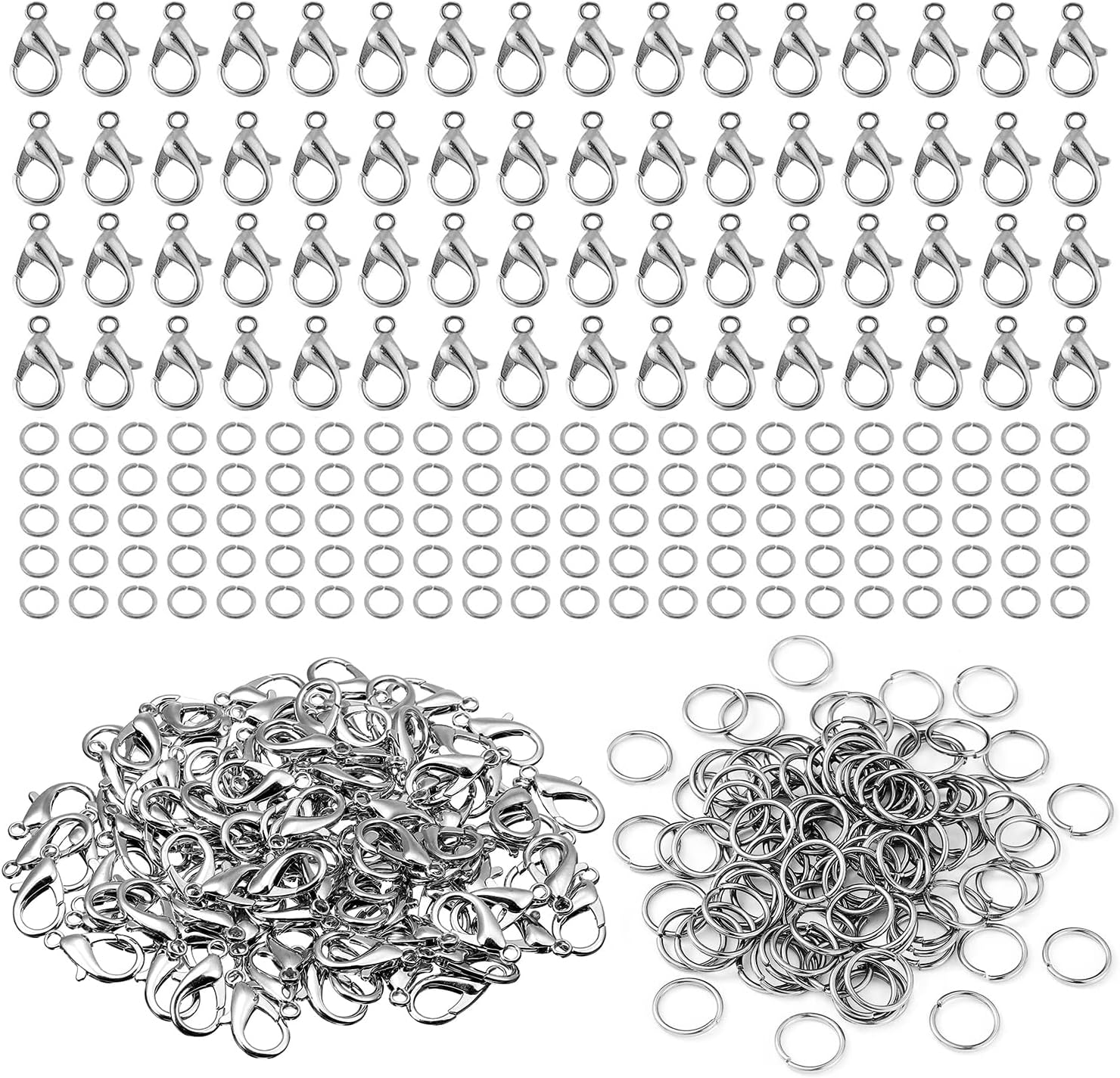 Amzboen 100 Pcs 100mm Ball Bead Chain Necklace Bulk,2.4mm Bead Dog Tag ...