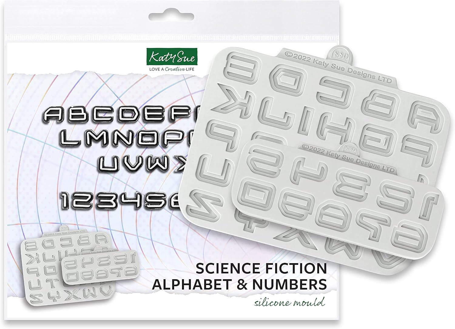 Amazon.com: Katy Sue Science Fiction Alphabet & Numbers Silicone Molds ...