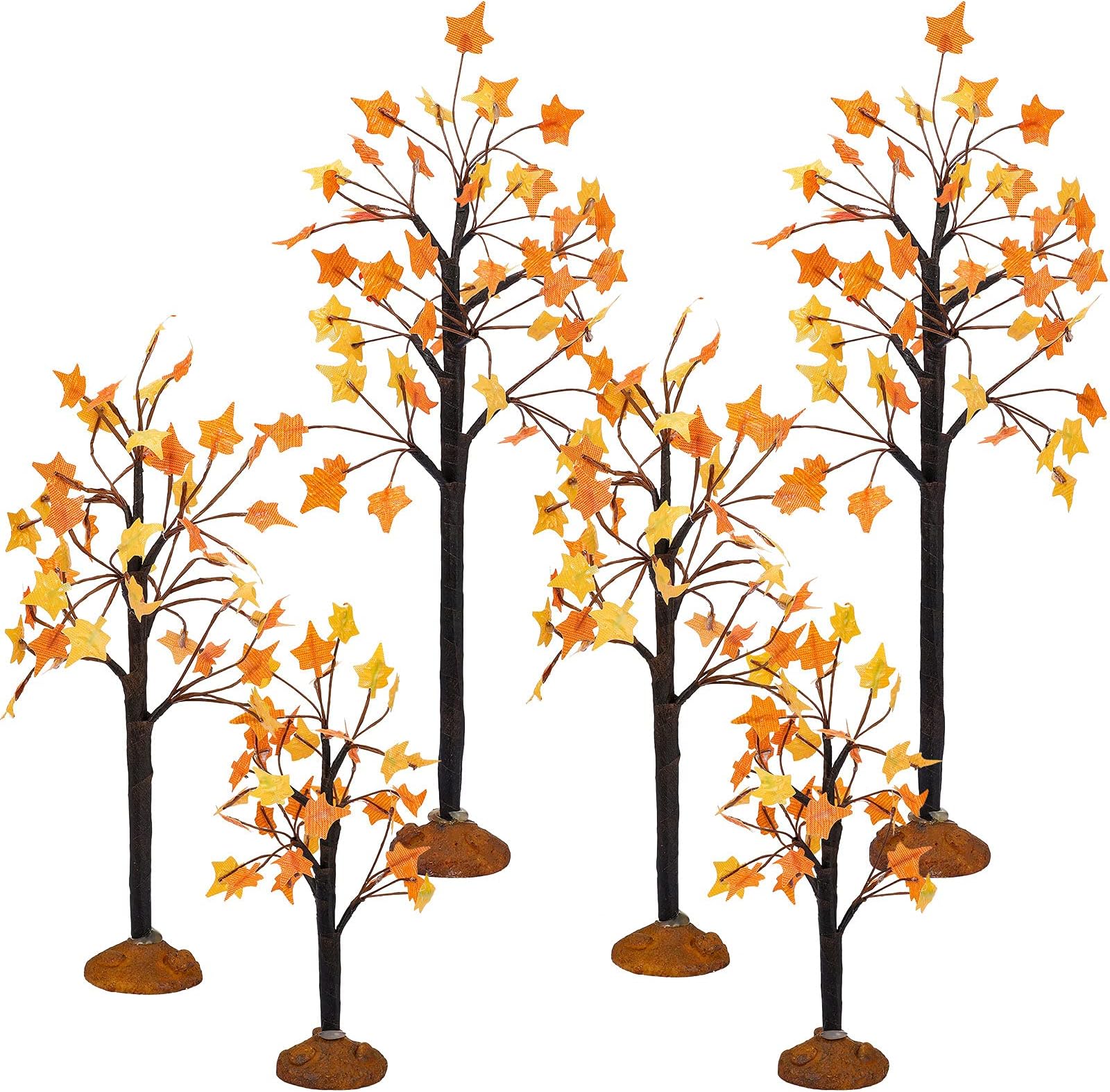 Amazon.com: Chuangdi 6 Pieces Village Fall Maple Trees, 3 Sizes ...