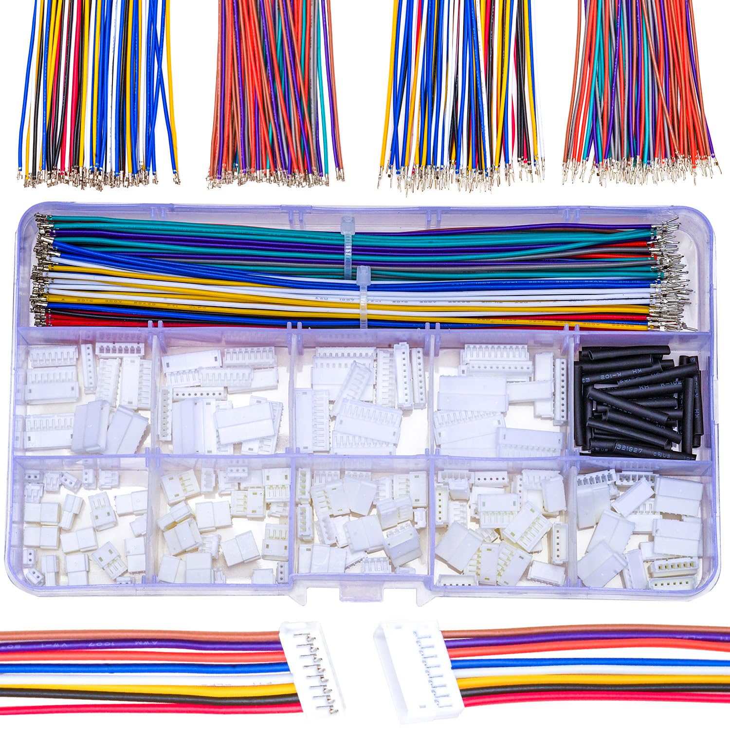 Amazon.com: JTSINERU ZH 1.5mm Male & Female Extension JST Connector Kit ...