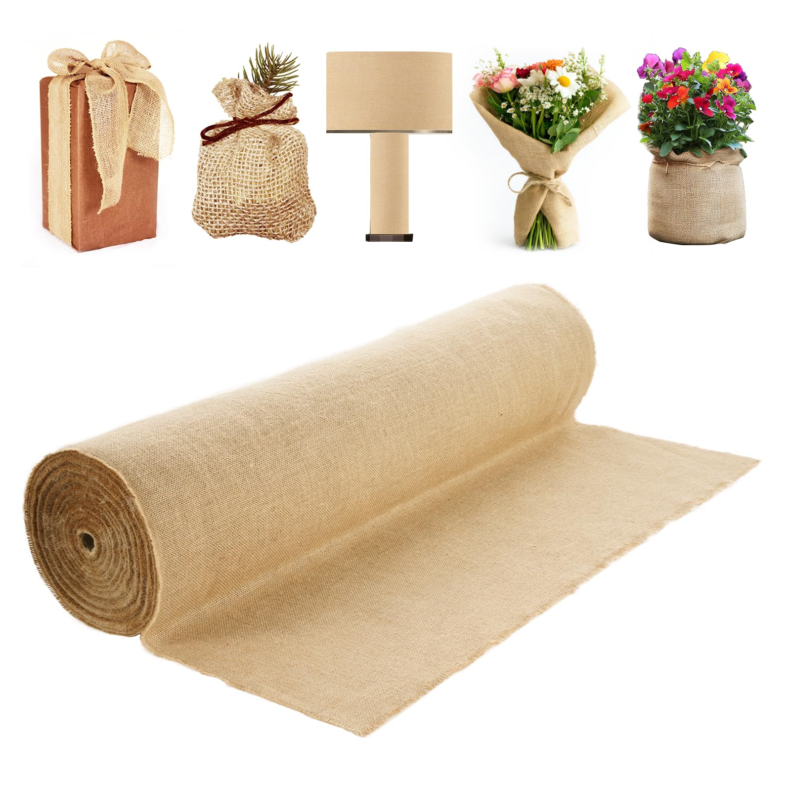 Amazon.com : VEVOR Burlap Fabric Roll, 40” x 150 ft High Density ...