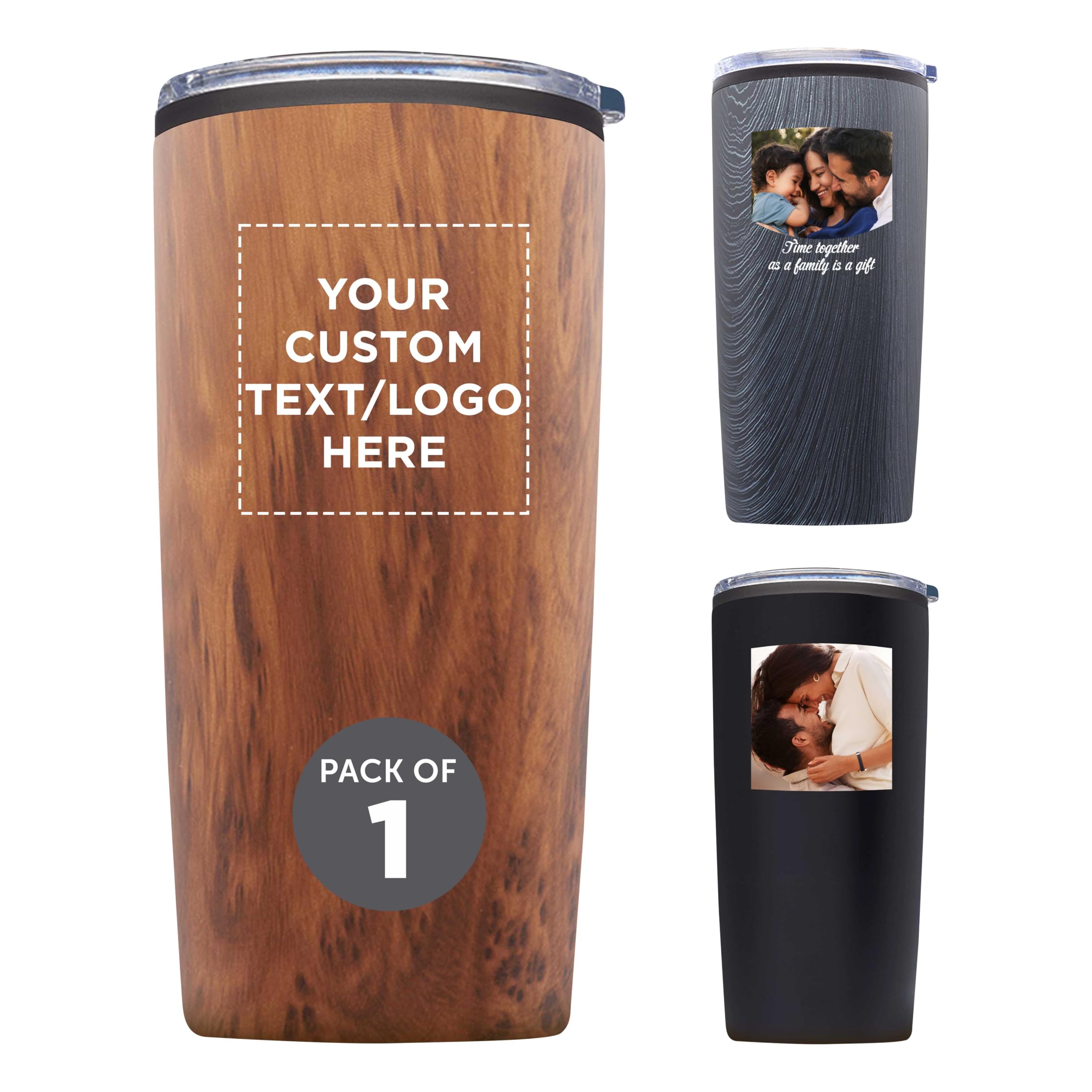 Amazon.com | DISCOUNT PROMOS Custom Plastic Tumblers 20 oz. Set of 1 ...