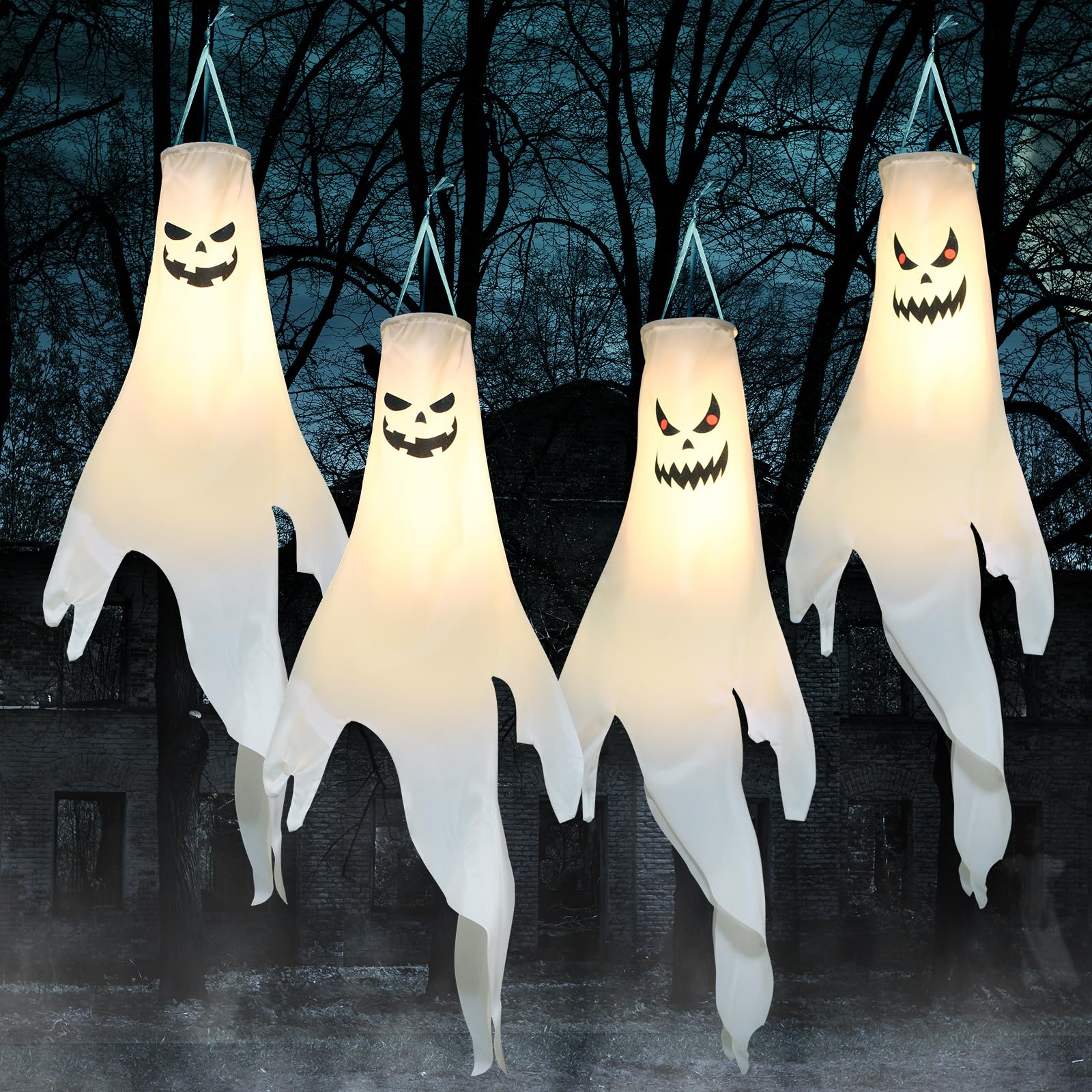 Amazon.com: YOTNUS Halloween-Decorations-Outdoor Hanging-Ghost ...