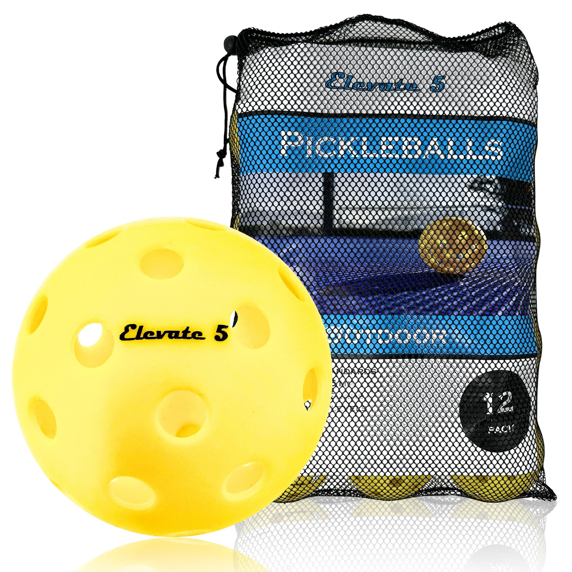 Buy 12-Pack Pickleball Set of Pickleball Balls 40 Hole Outdoor ...