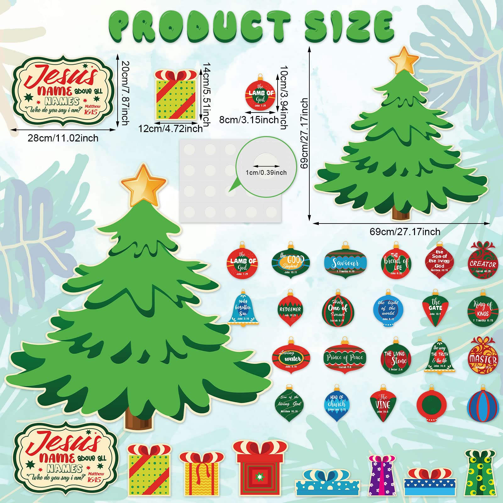 Snapklik.com : Eaasty 35 Pcs Nativity Bulletin Board Set Names Of Jesus ...