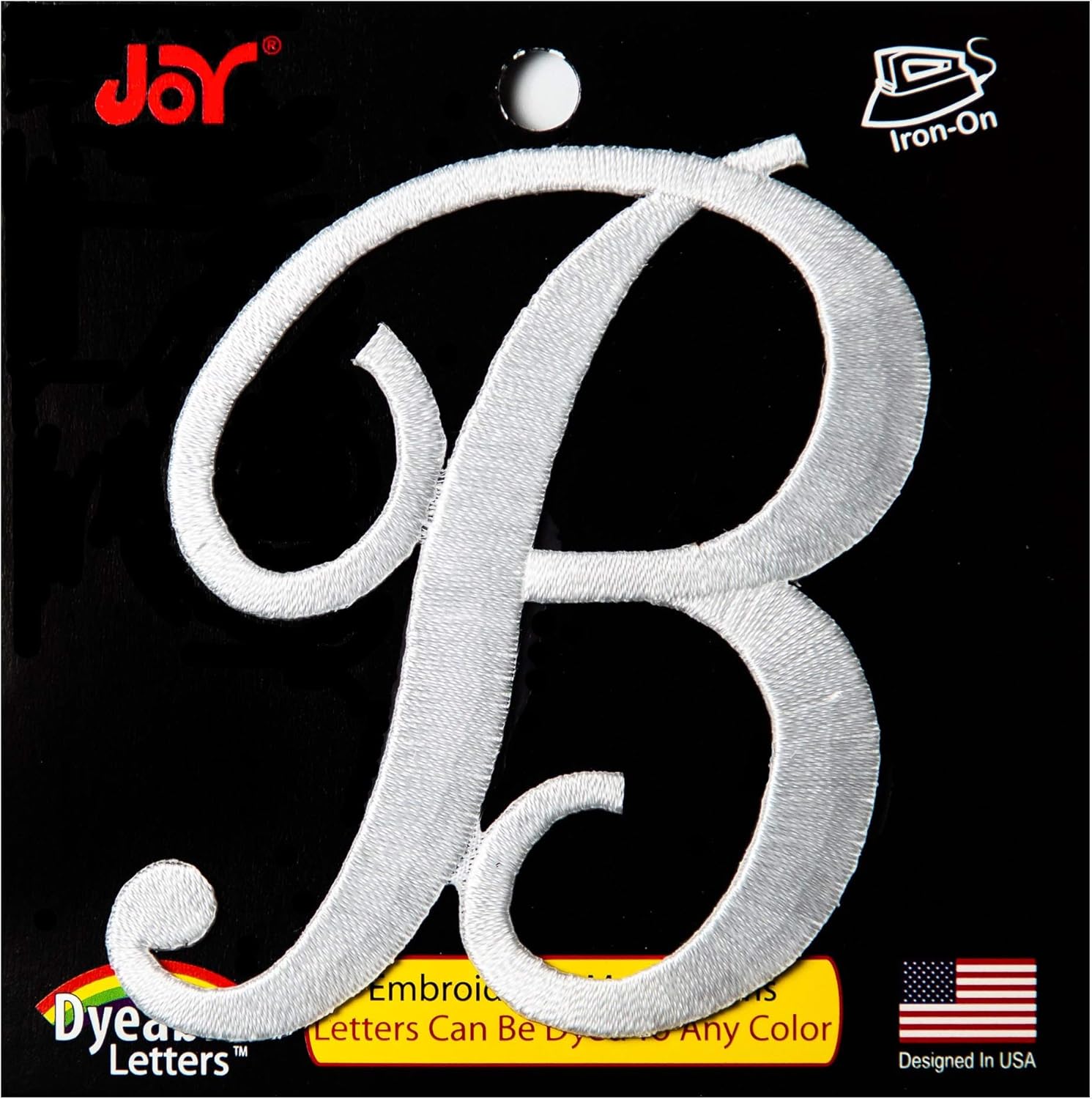 Amazon.com: Embroidered Iron-On 3 Inch Script Monogram Letter B (White)