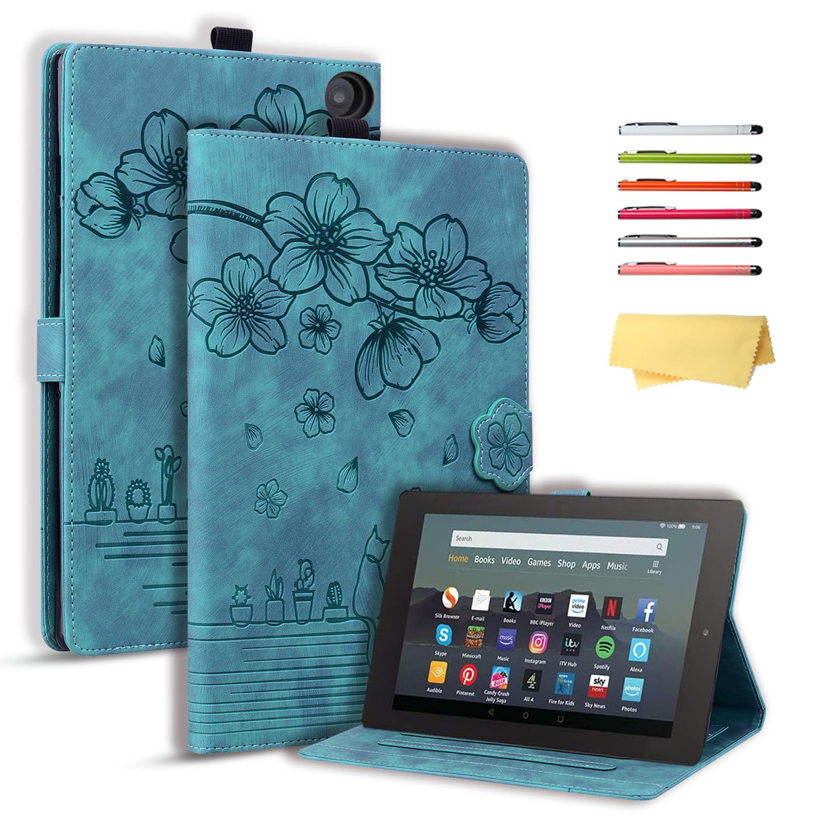 Amazon.com: for Amazon Kindle Fire HD 8 & Fire HD 8 Plus Case 12th/10th ...