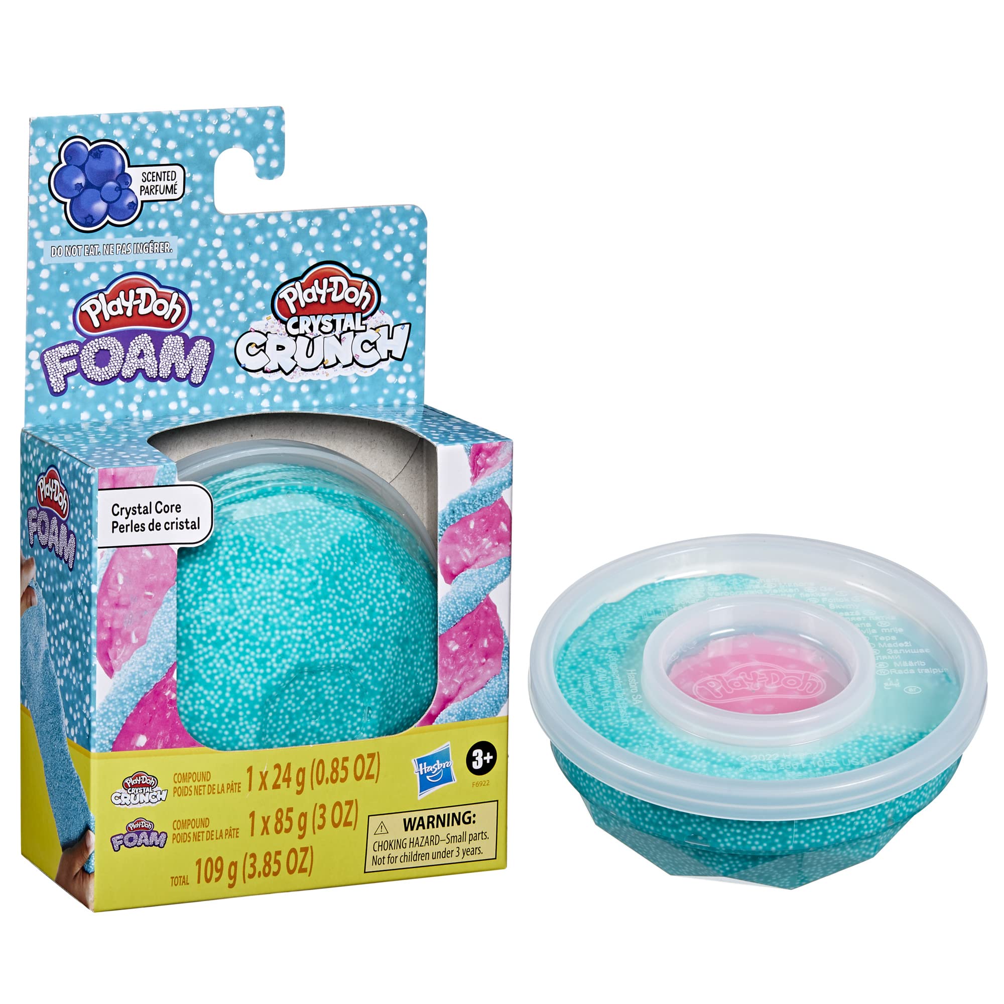 Amazon.com: Play-Doh Foam Crystal Core Set, Blueberry Scented Modeling ...