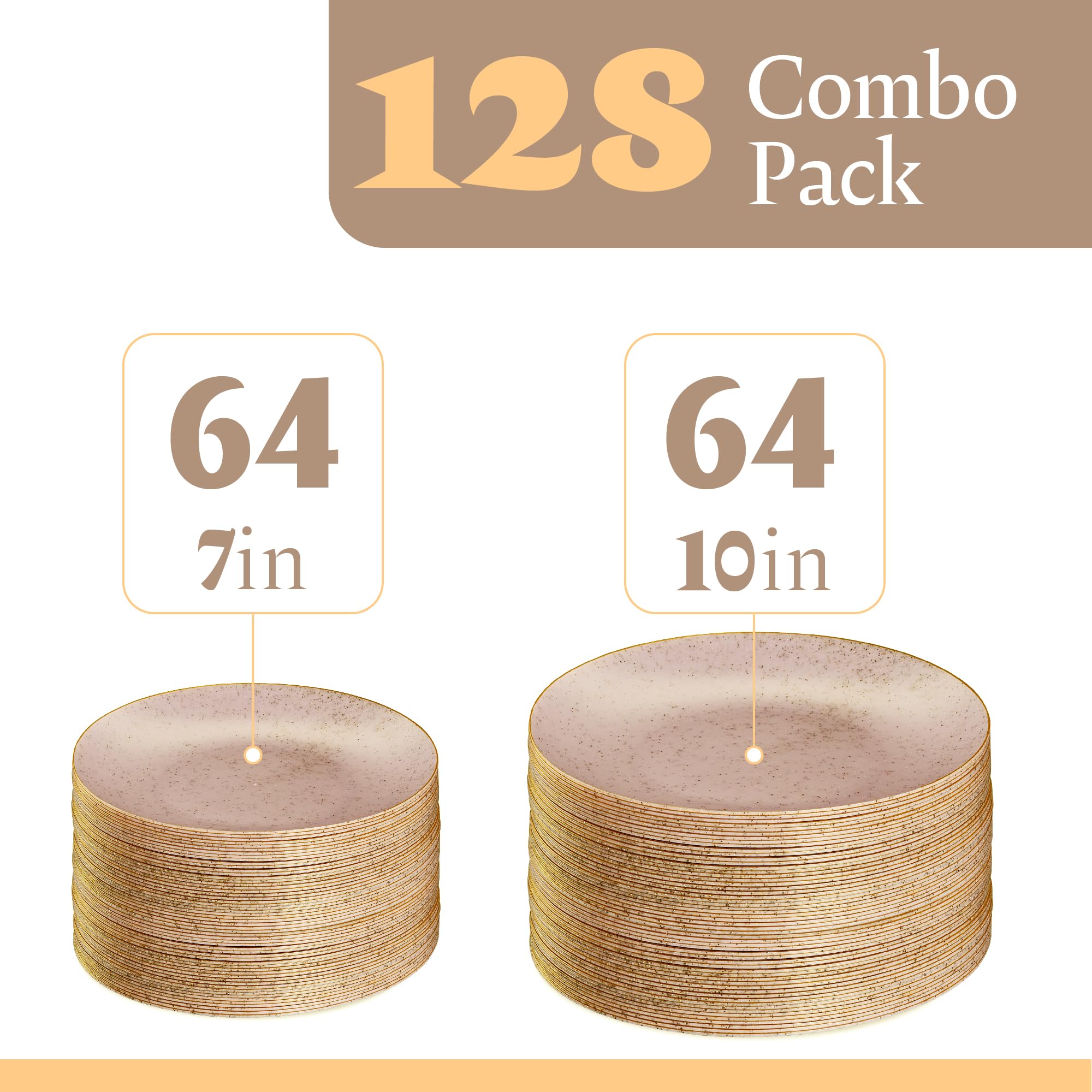 Snapklik.com : PLASTICPRO 128 Pack Elegant Disposable Plastic Plates ...