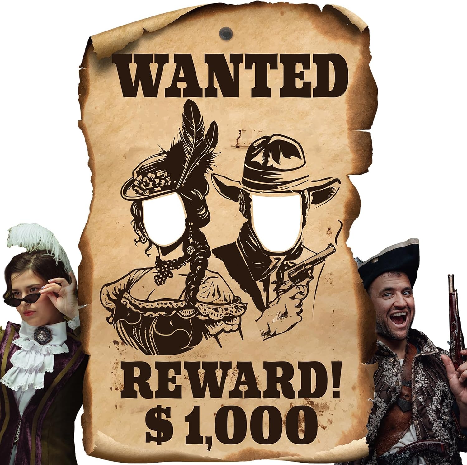 Amazon.com : Lunmon West Wanted Photo Prop Western Photography Backdrop ...