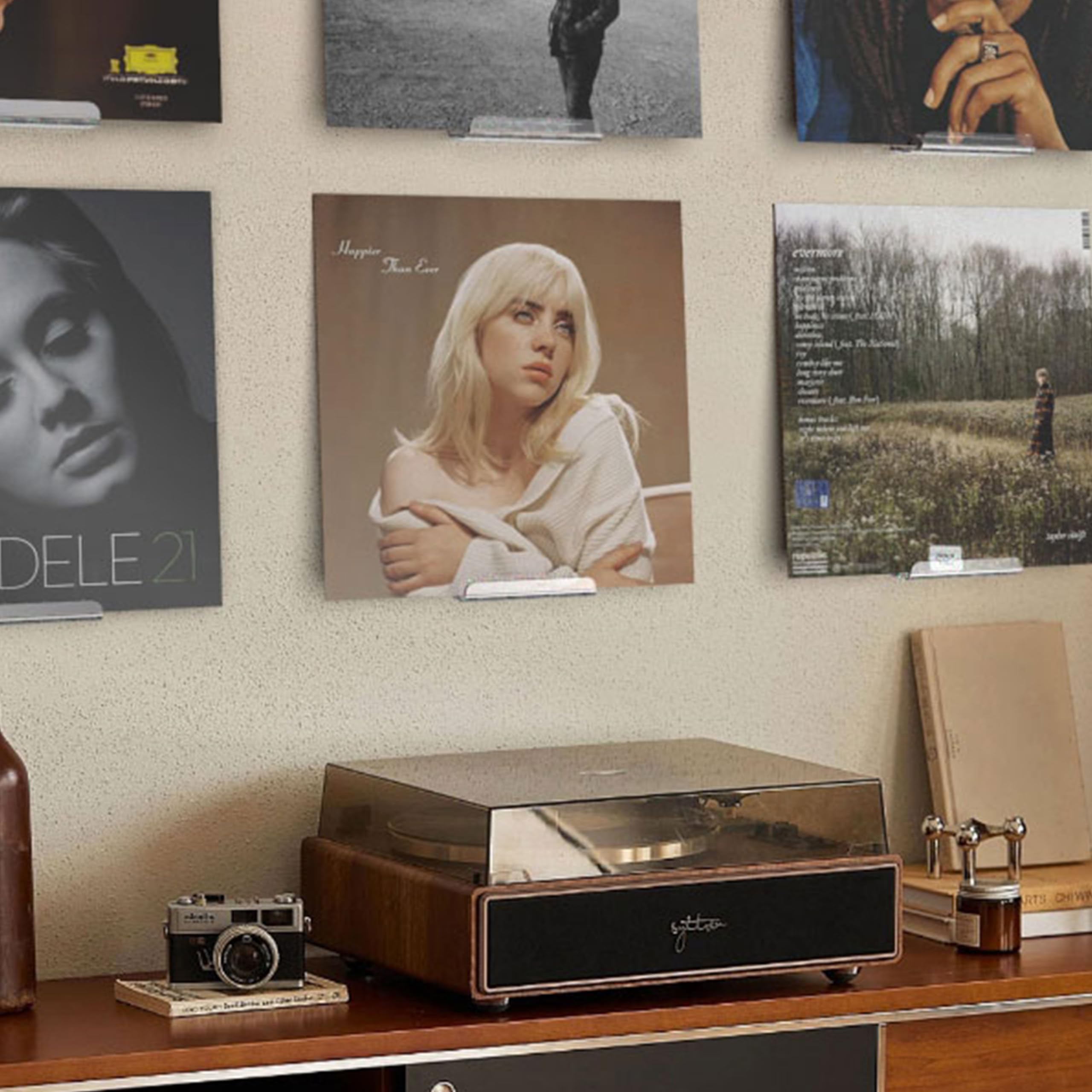 Amazon.com: Black Vinyl Record Shelf Wall Mount 8 Pack,Acrylic Album ...