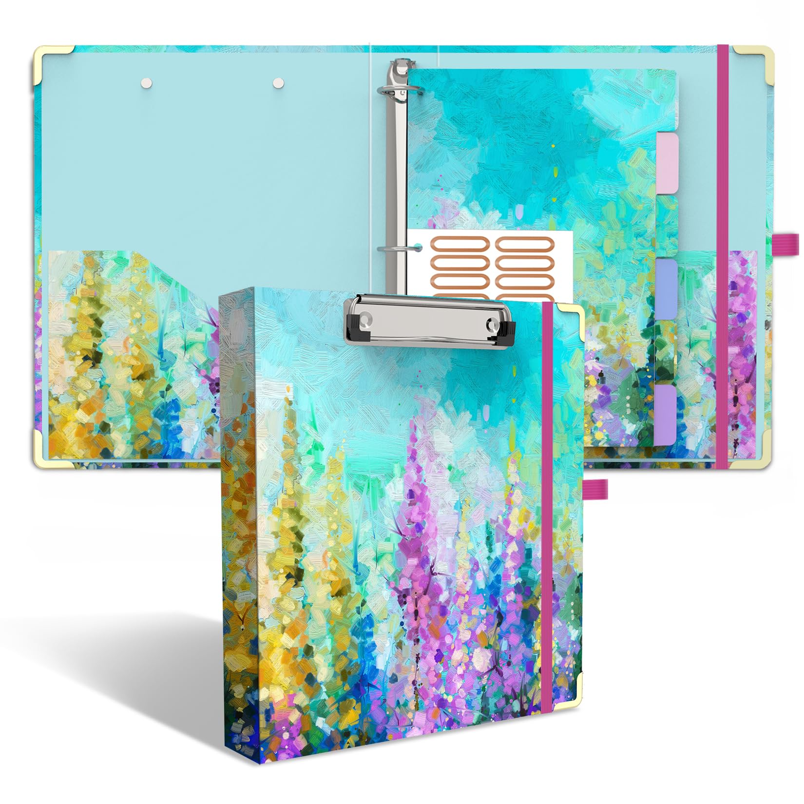 Snapklik.com : Mini 3 Ring Binder 1 Inch Ring, 2 Interior Pockets, 6 ...