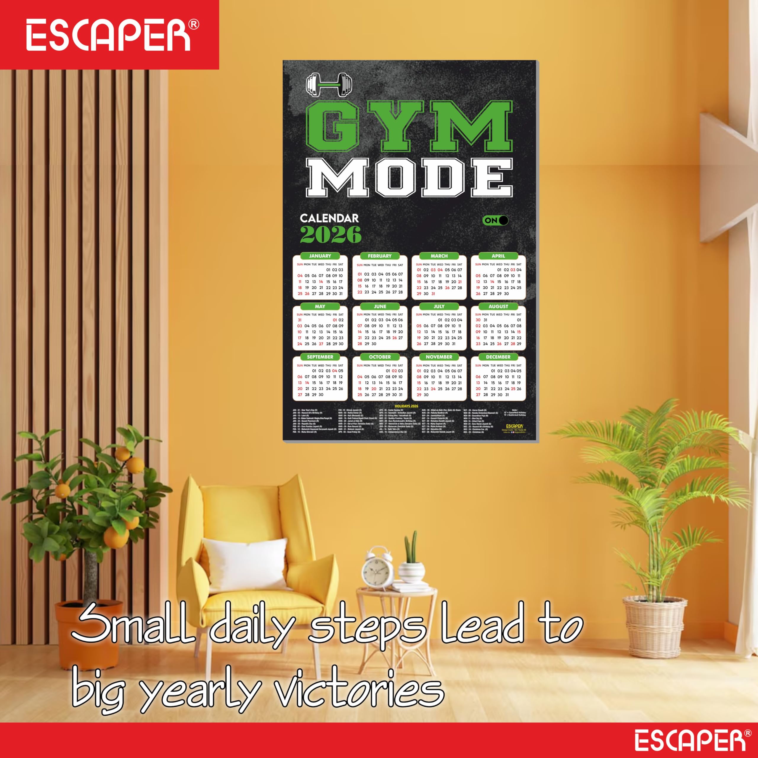 Motivation Fitness Calendar